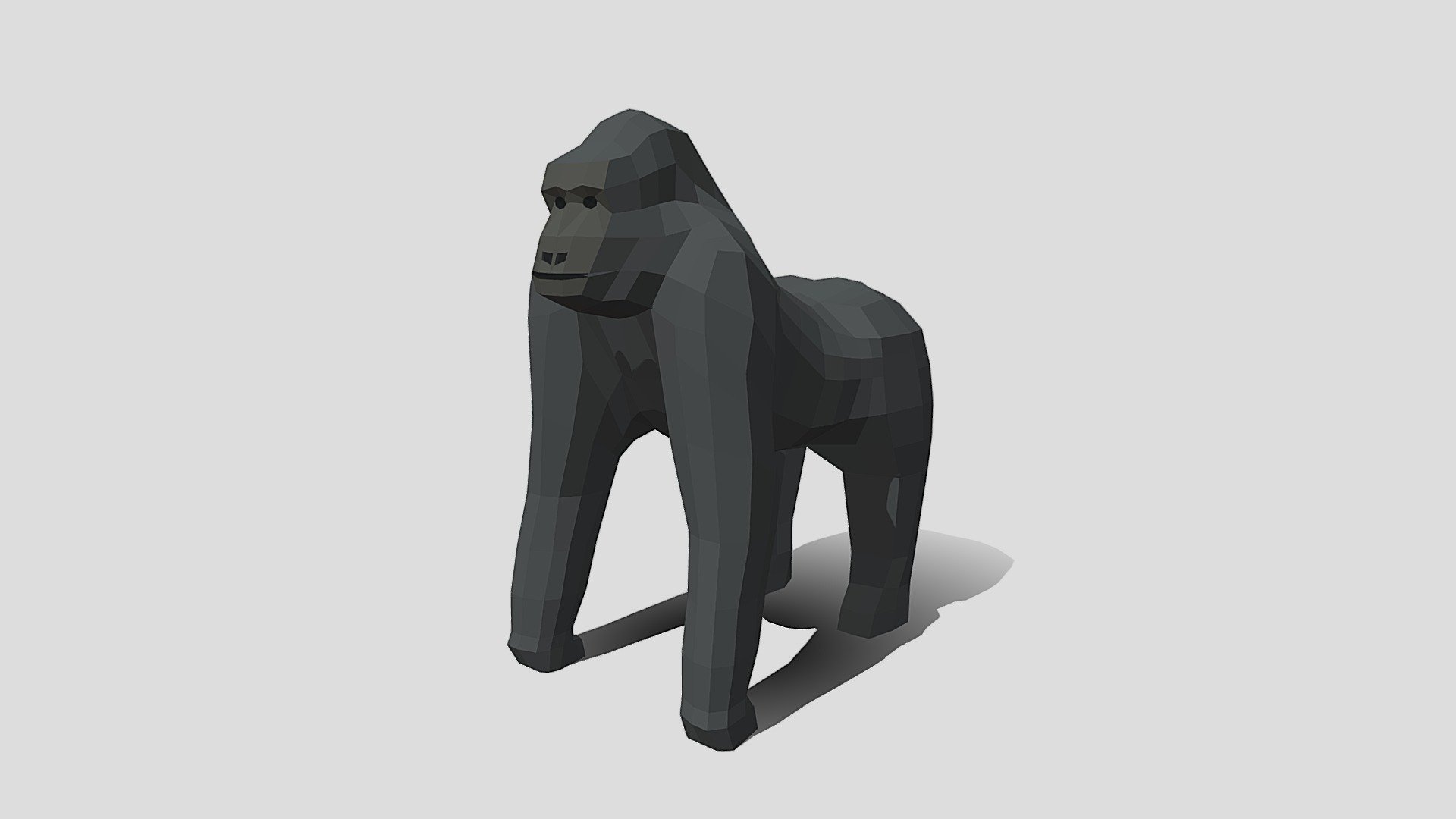Low Poly Cartoon Gorilla - Buy Royalty Free 3D model by chroma3d ...