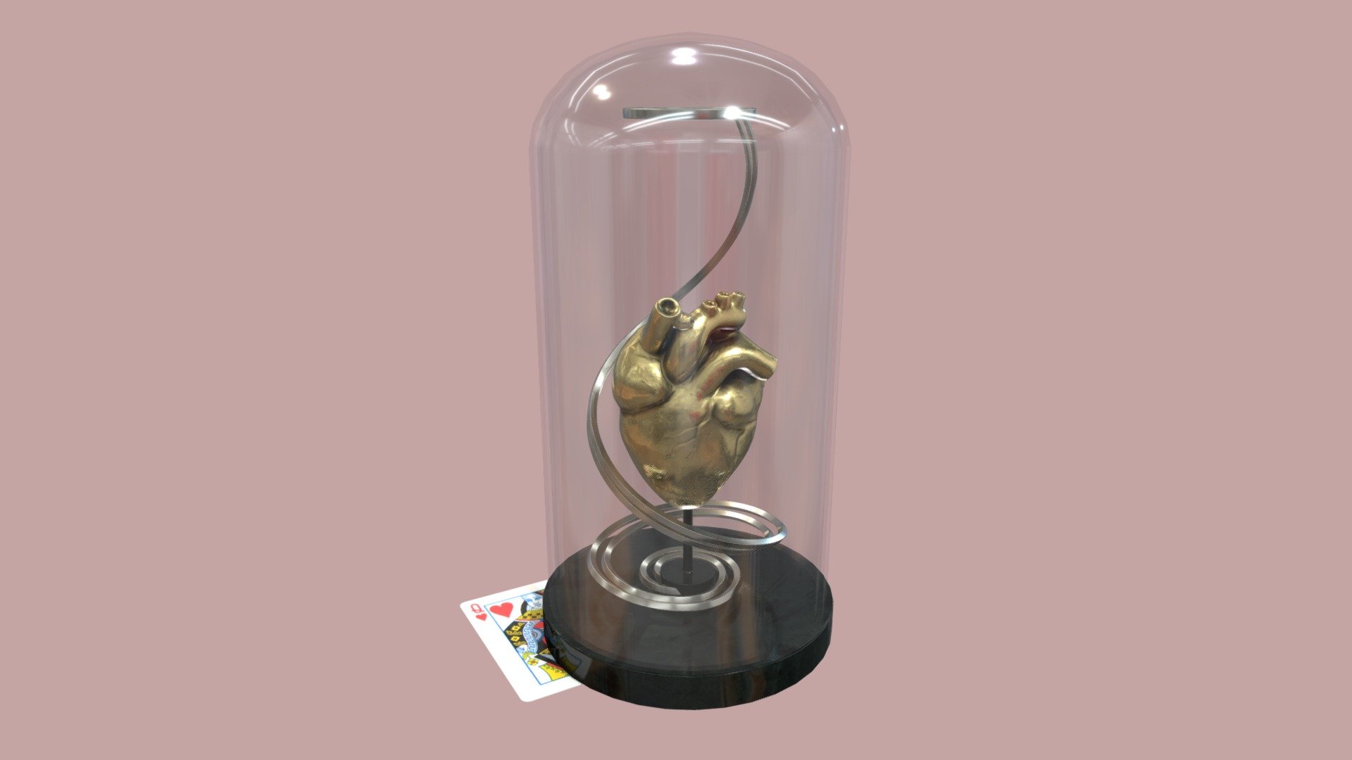 Gold Heart Display Piece - 3D model by Momchil T. (@Dustla) [75200e8 ...