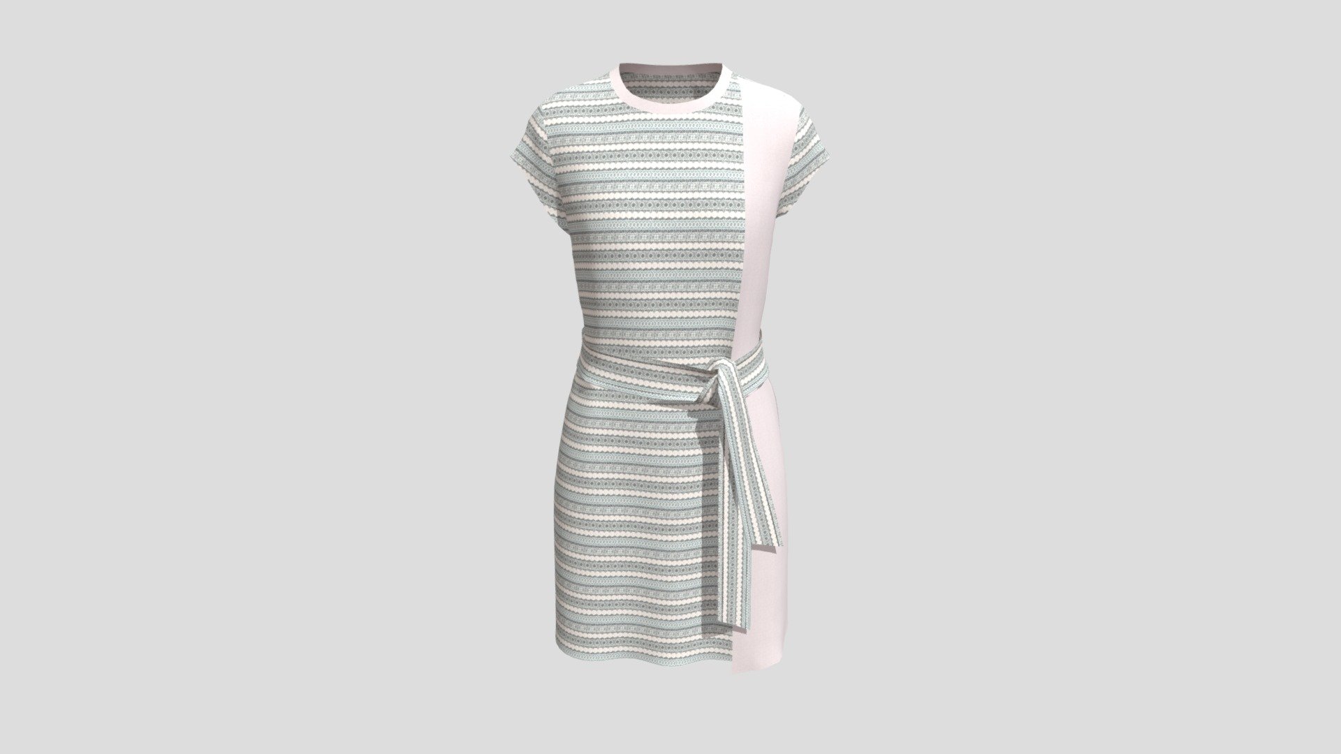 Lace belted dress - 3D model by Zoey (@enZoey) [7522b74] - Sketchfab