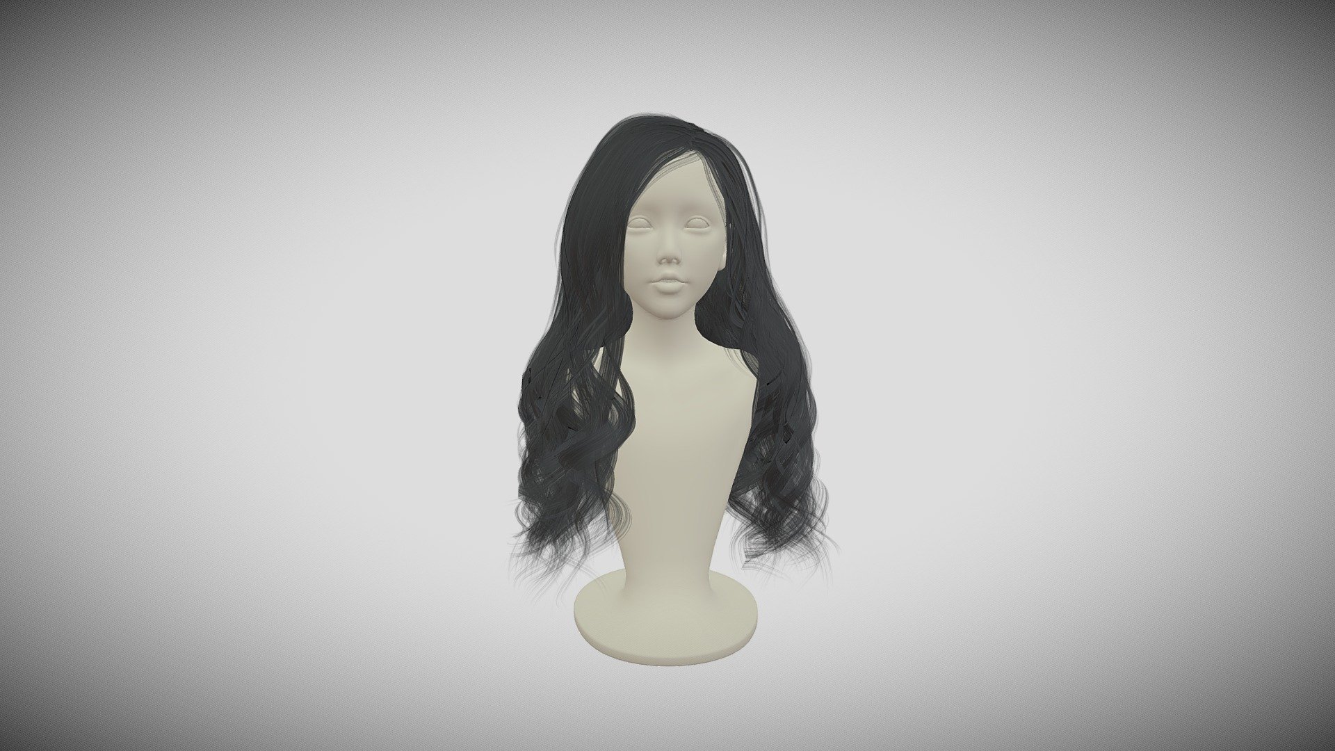 Real Woman Long Hair Style Low-poly 3D model - 3D model by Dollycat ...