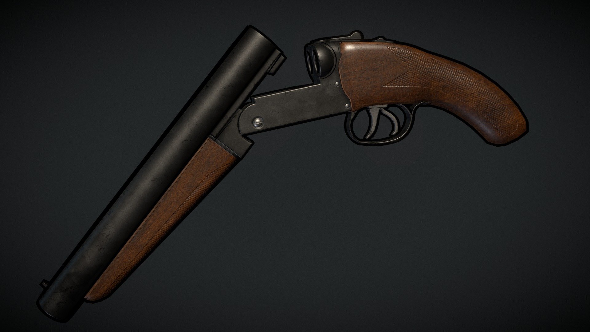 Stylized Sawed-Off Shotgun - 3D model by Rico Peters (@ryko777 ...