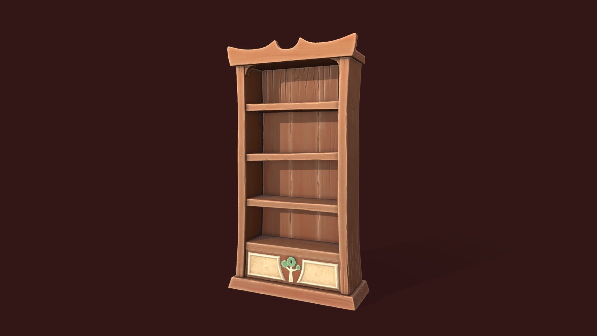 Stylized Bookshelf - Buy Royalty Free 3D model by SantyFrow [7529a61 ...
