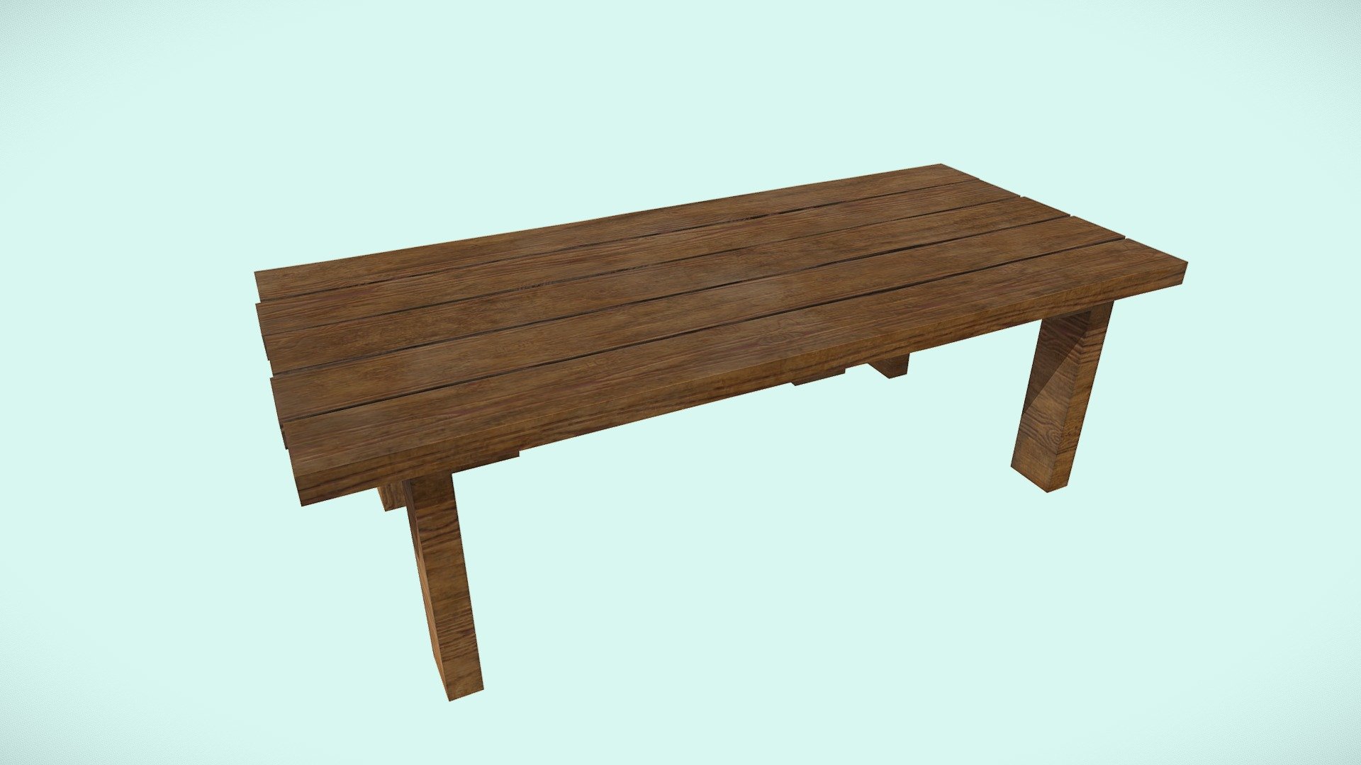 Wooden Table - Download Free 3D model by Kon (@Mafrts852901e8ab5e4160 ...