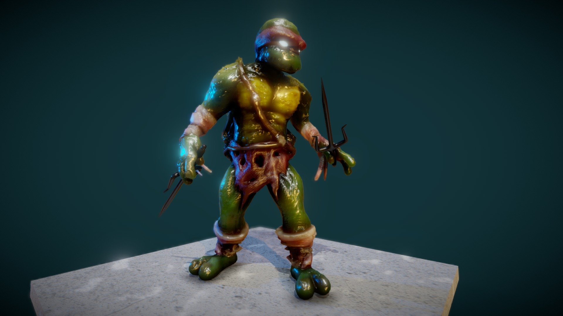 TMNT - Raphael Animated and Posed - Download Free 3D model by jason.lp ...