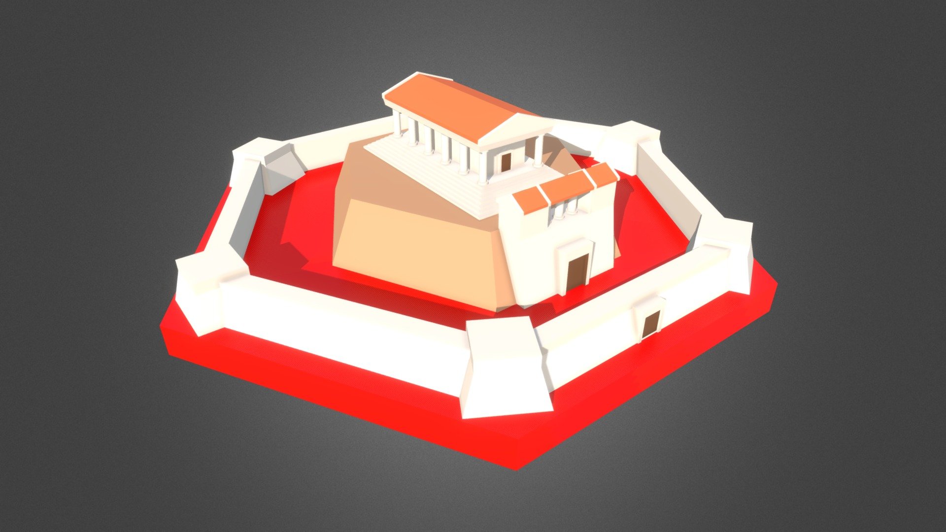 Miniture Table Top | Greek Temple - (low detail) - Download Free 3D ...