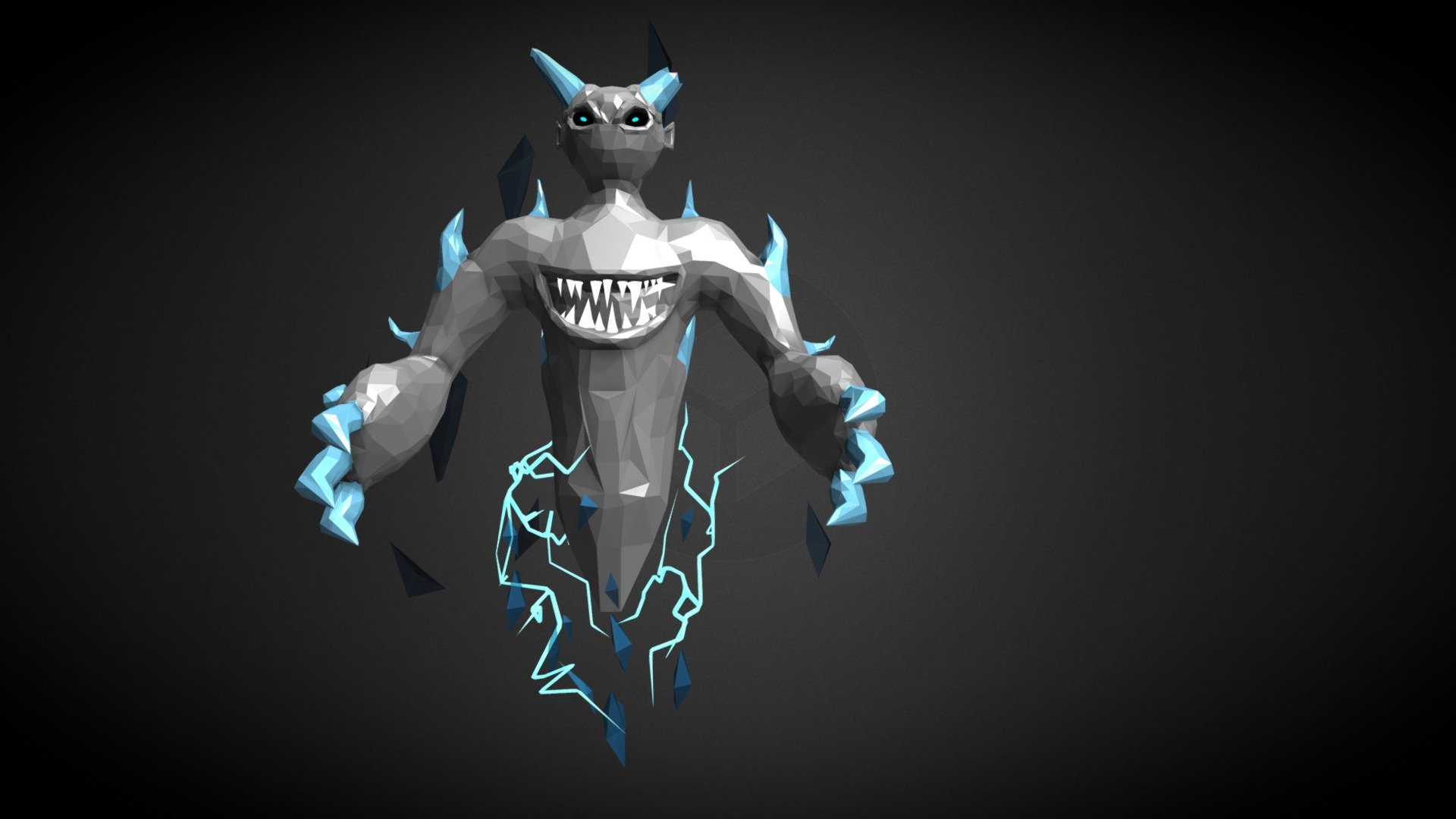 crystal demon low-poly - Download Free 3D model by Christopher. campos ...