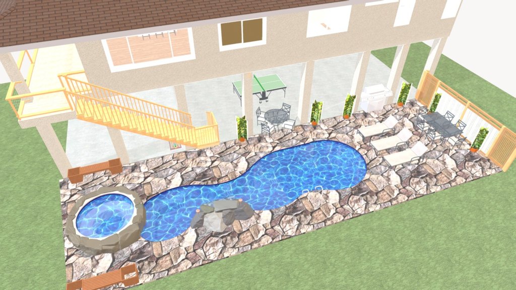 E-4 POOL & SPA PLAN 4 - 3D model by Pro Draft, Inc. (@prodraft ...