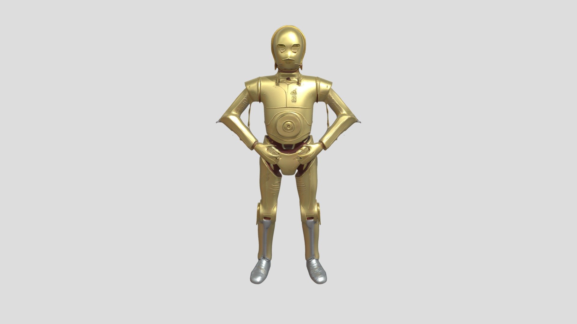 golden humanoid robot - 3D model by hgs33hgs [753be88] - Sketchfab