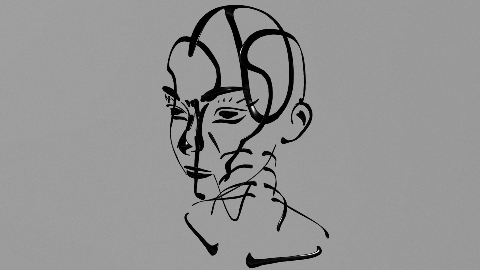 "Stylized" Anime Female Robot Head - Download Free 3D model by a-python ...