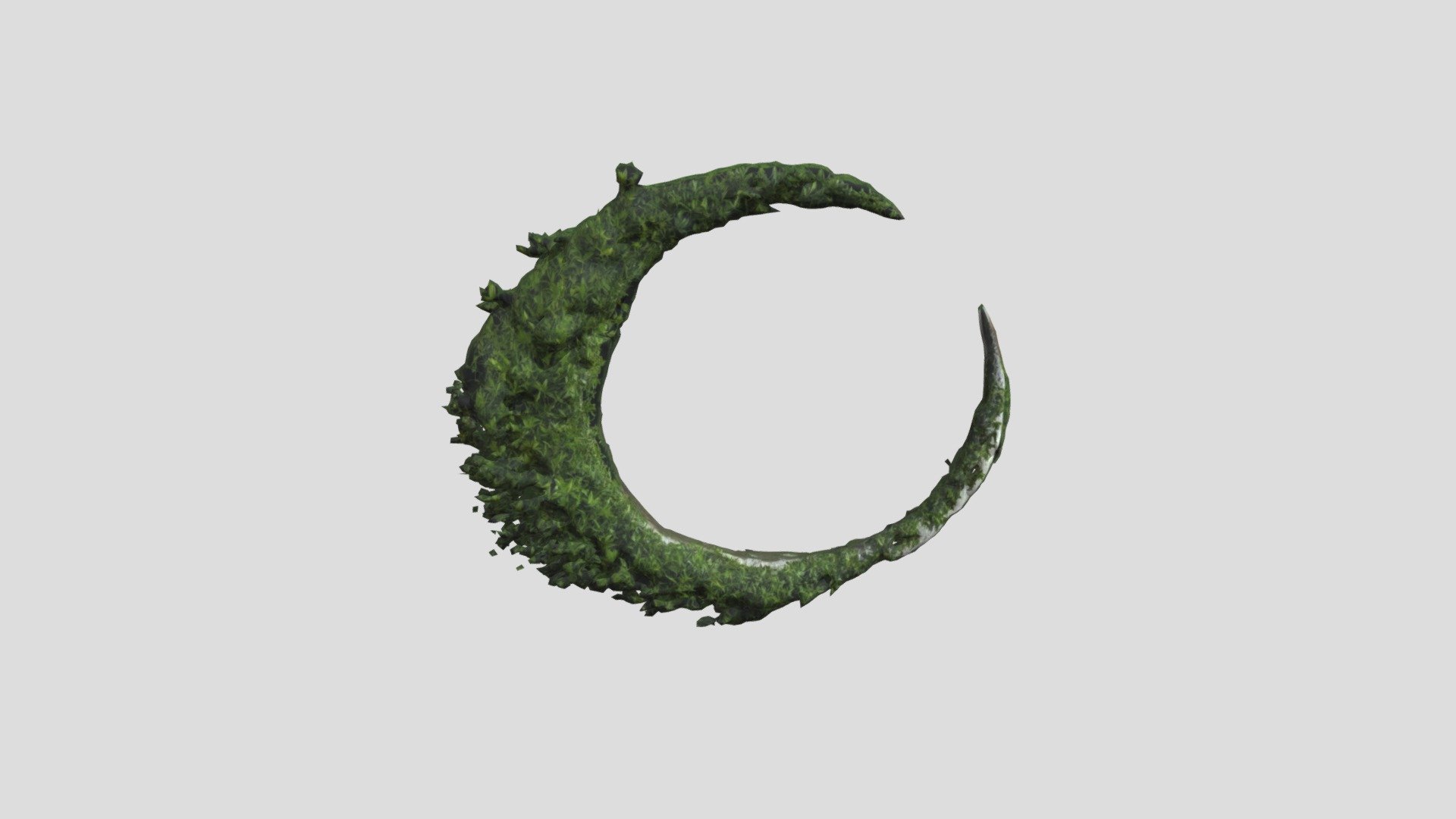 crescent moon covered in greenery - 3D model by yawerbop2023 [753fabb ...