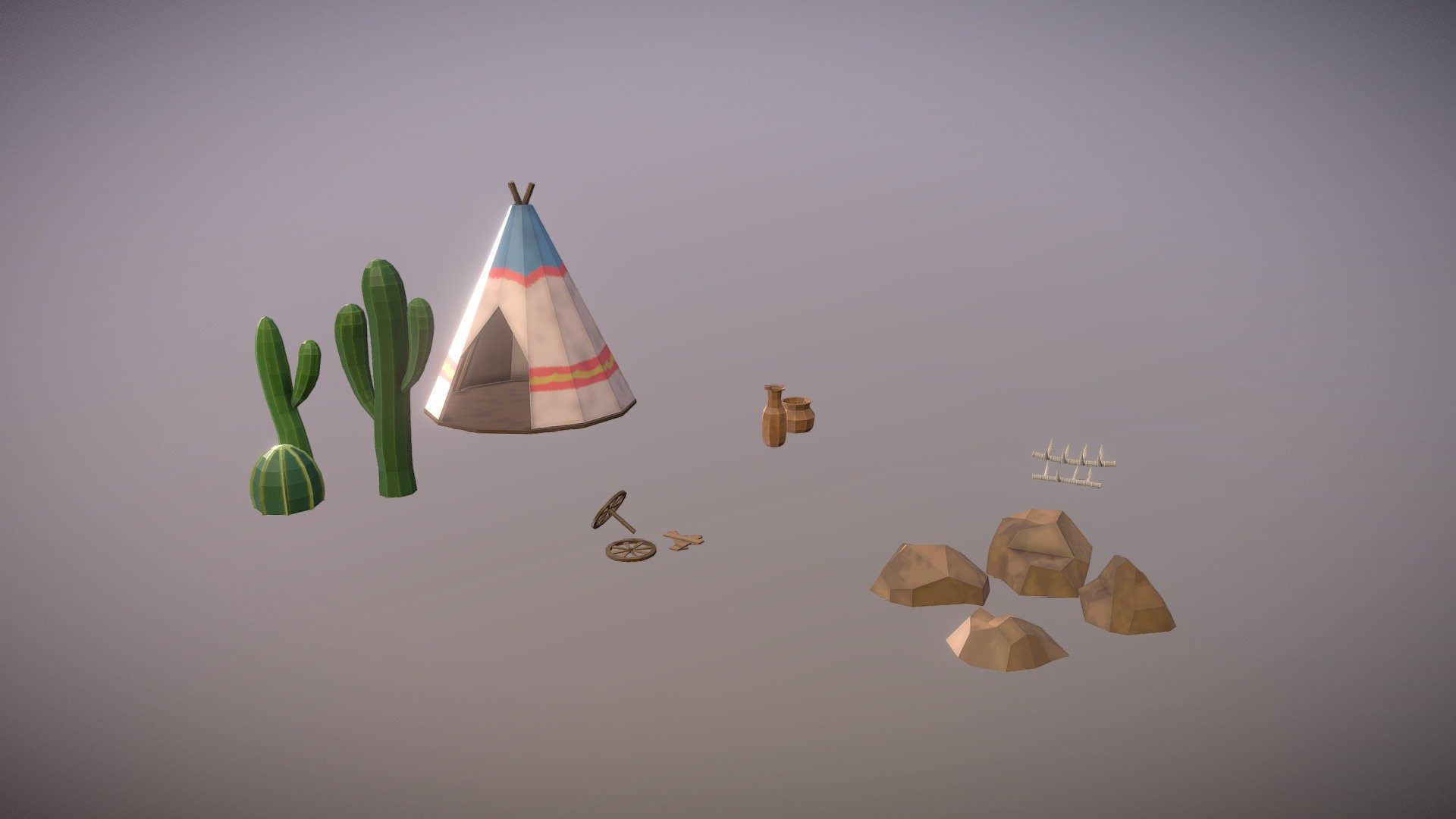 Desert Asset - 3D model by Icetsu [7540529] - Sketchfab