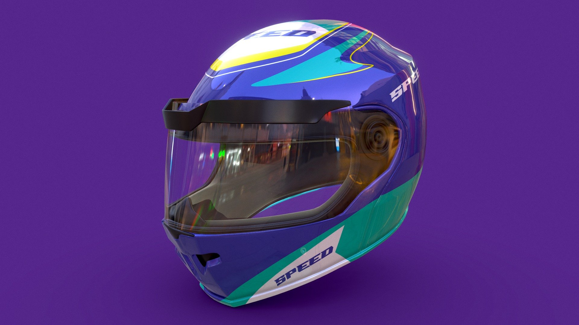 Racing Helmet + Blender File + Maya File - Buy Royalty Free 3D model by ...