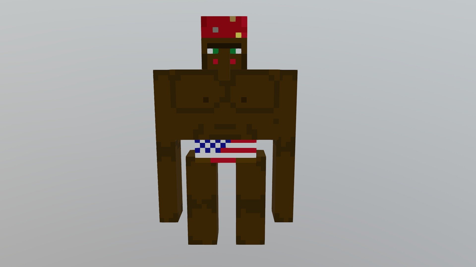 [Minecraft] IRON GOLEM - Download Free 3D model by BasicModel [7546c5b ...