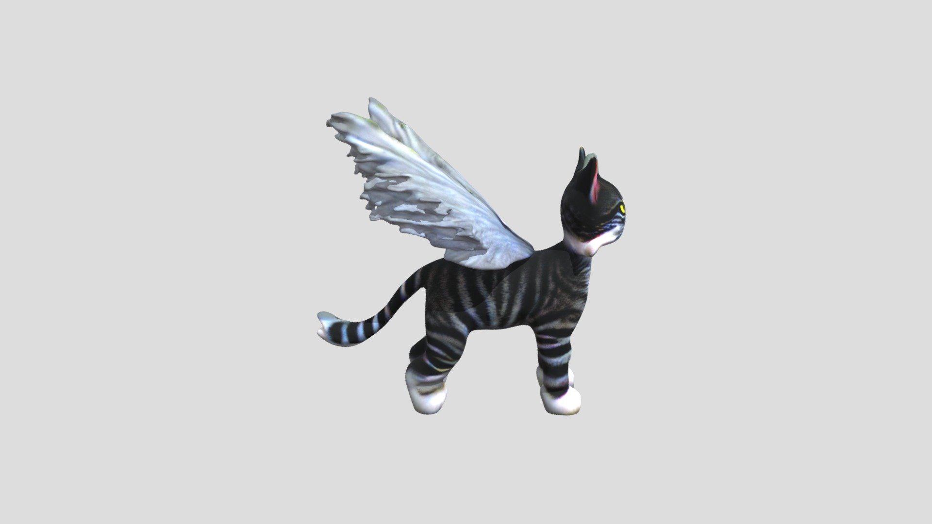 cat_with_feathery_wings - Download Free 3D model by lolietche1 [754981a ...