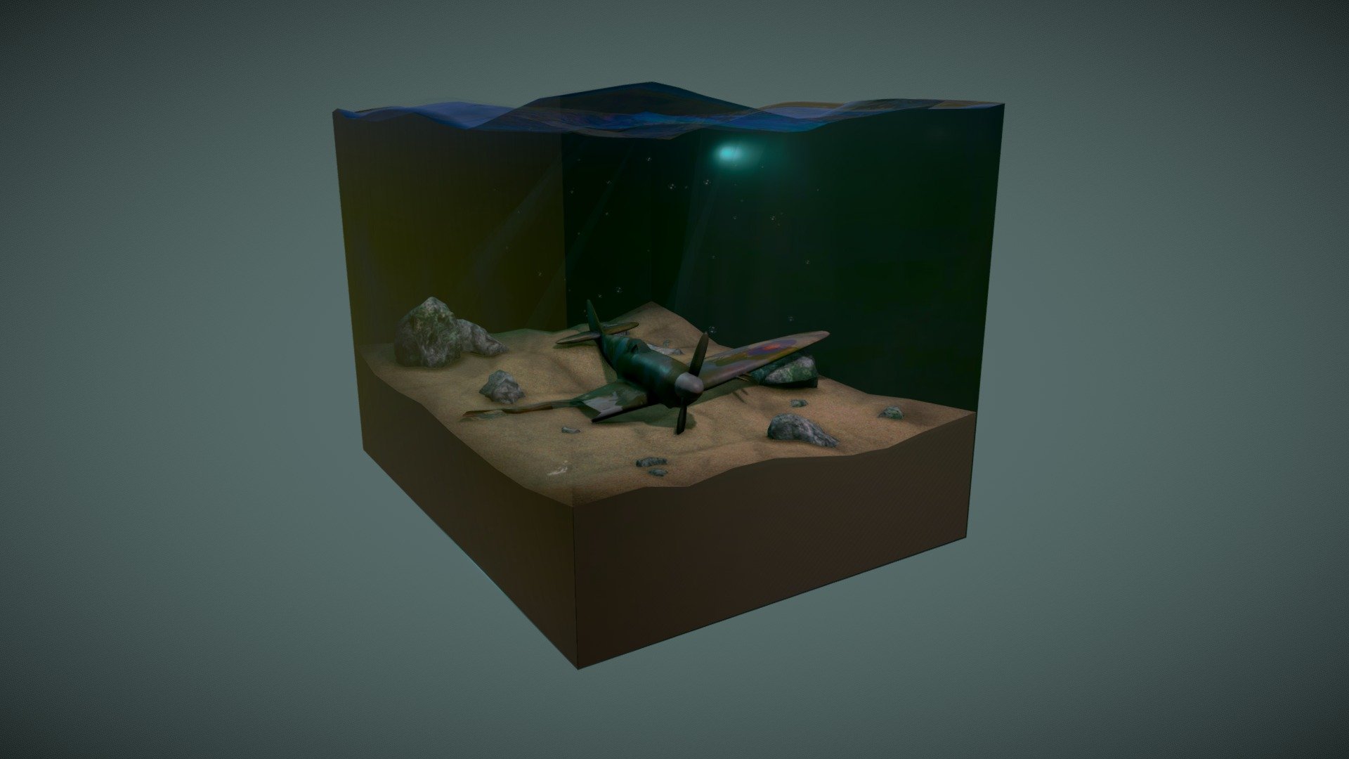 WWII Spitfire Diorama - 3D model by LouisaMontali [7552228] - Sketchfab