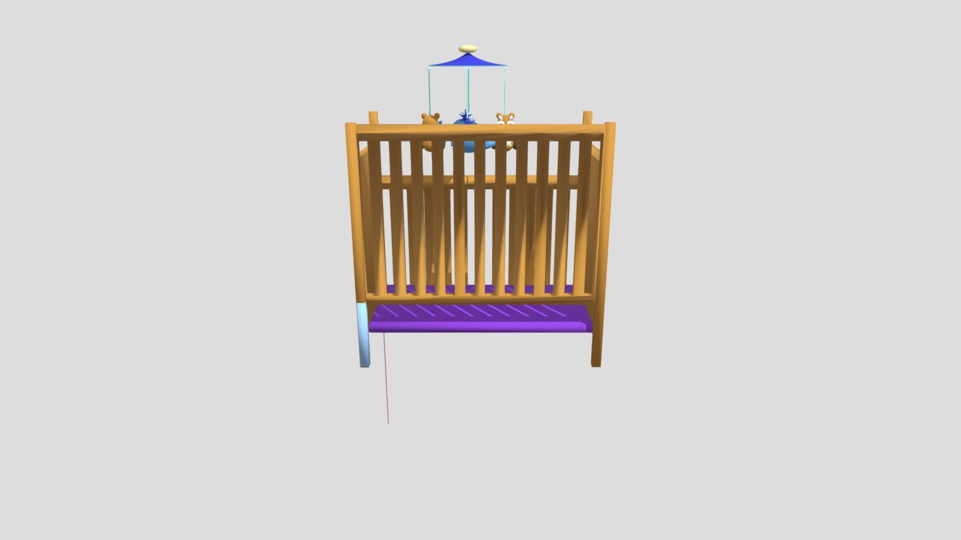 Baby cot - Download Free 3D model by Lyanna [7553f4b] - Sketchfab