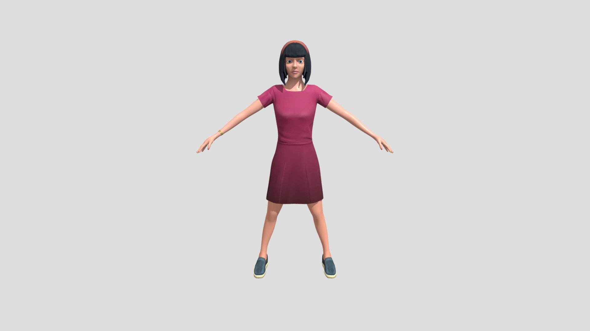 Anita female character - Download Free 3D model by myzatulsarah ...