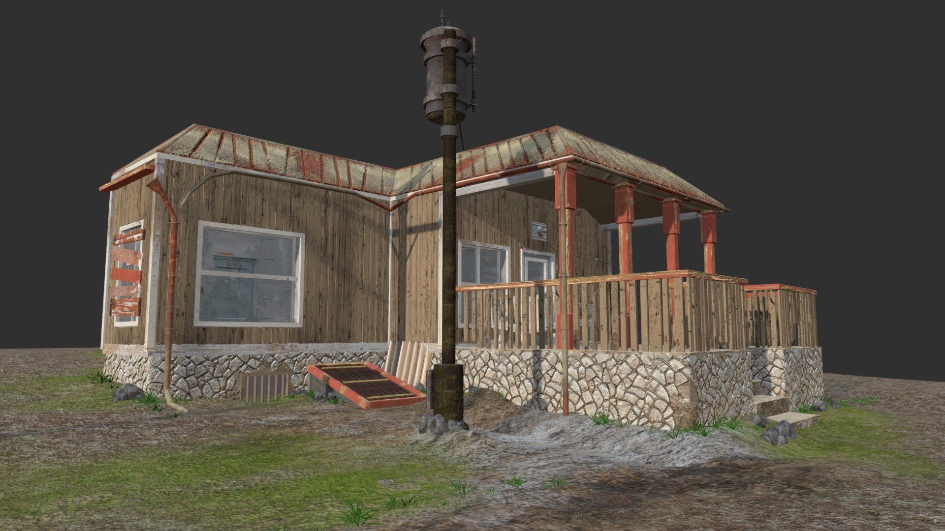 Zombie House Post Apocalyptic - 3D model by danielmikulik ...