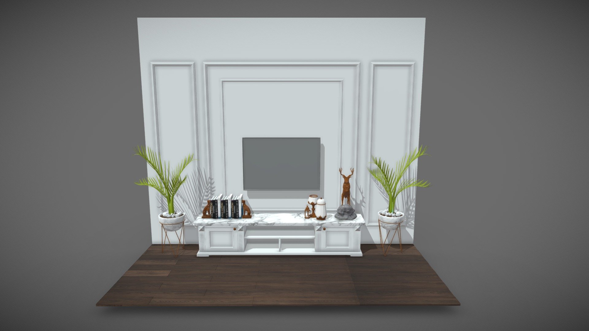 Vintage TV cabinet - Download Free 3D model by AM ARCHITECTURE (@abir ...