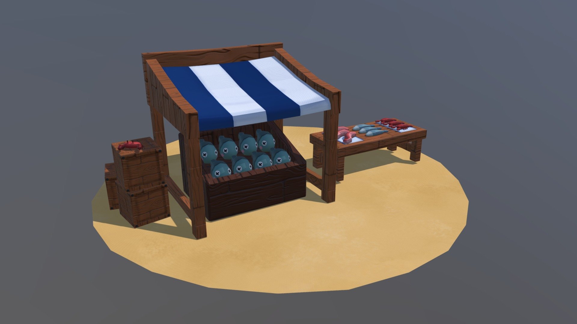 Fish stall - 3D model by ryancannon [755fc78] - Sketchfab