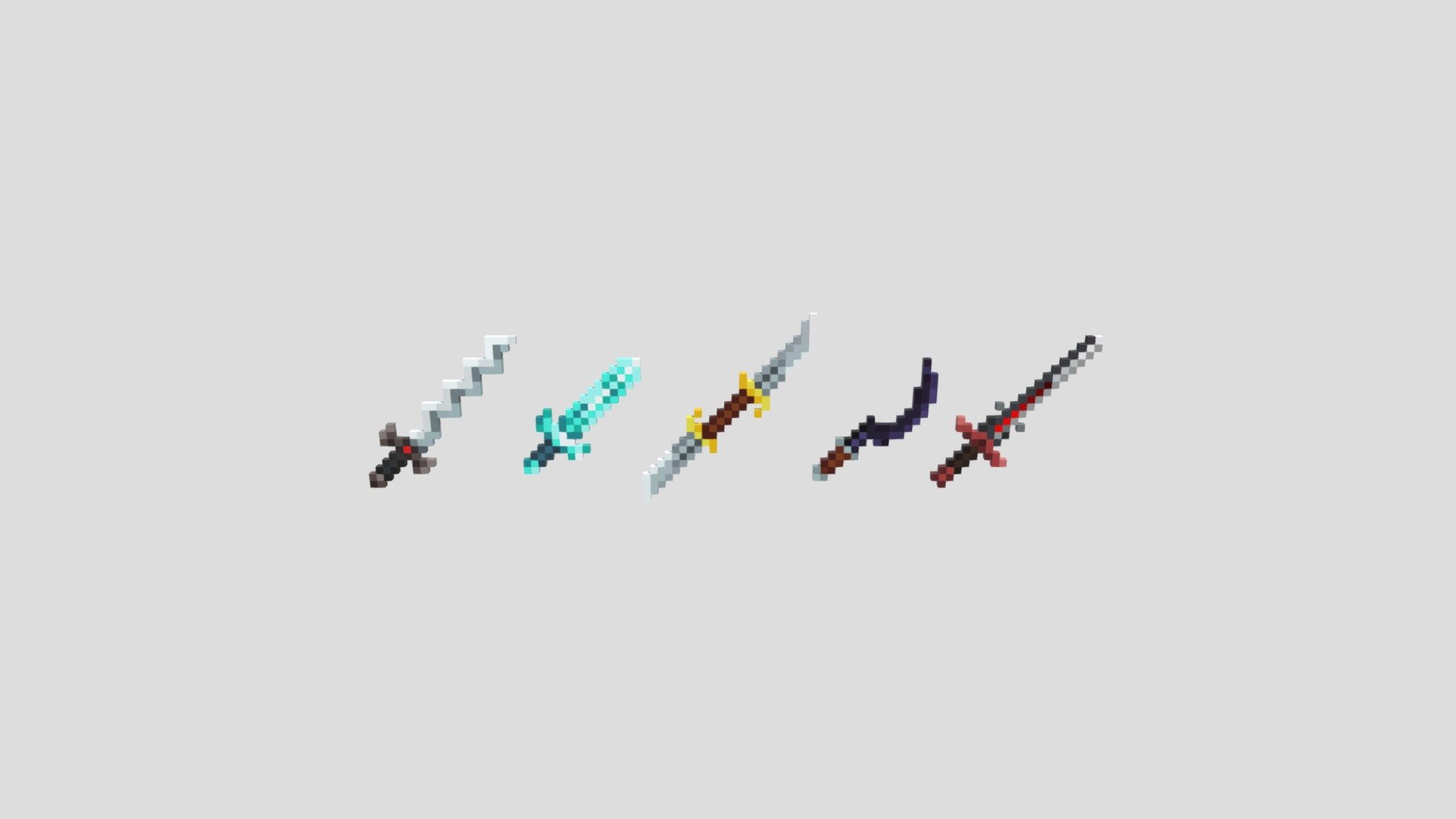 Swords_minecraft_dungeons - 3D model by jortigkiki [75631e2] - Sketchfab