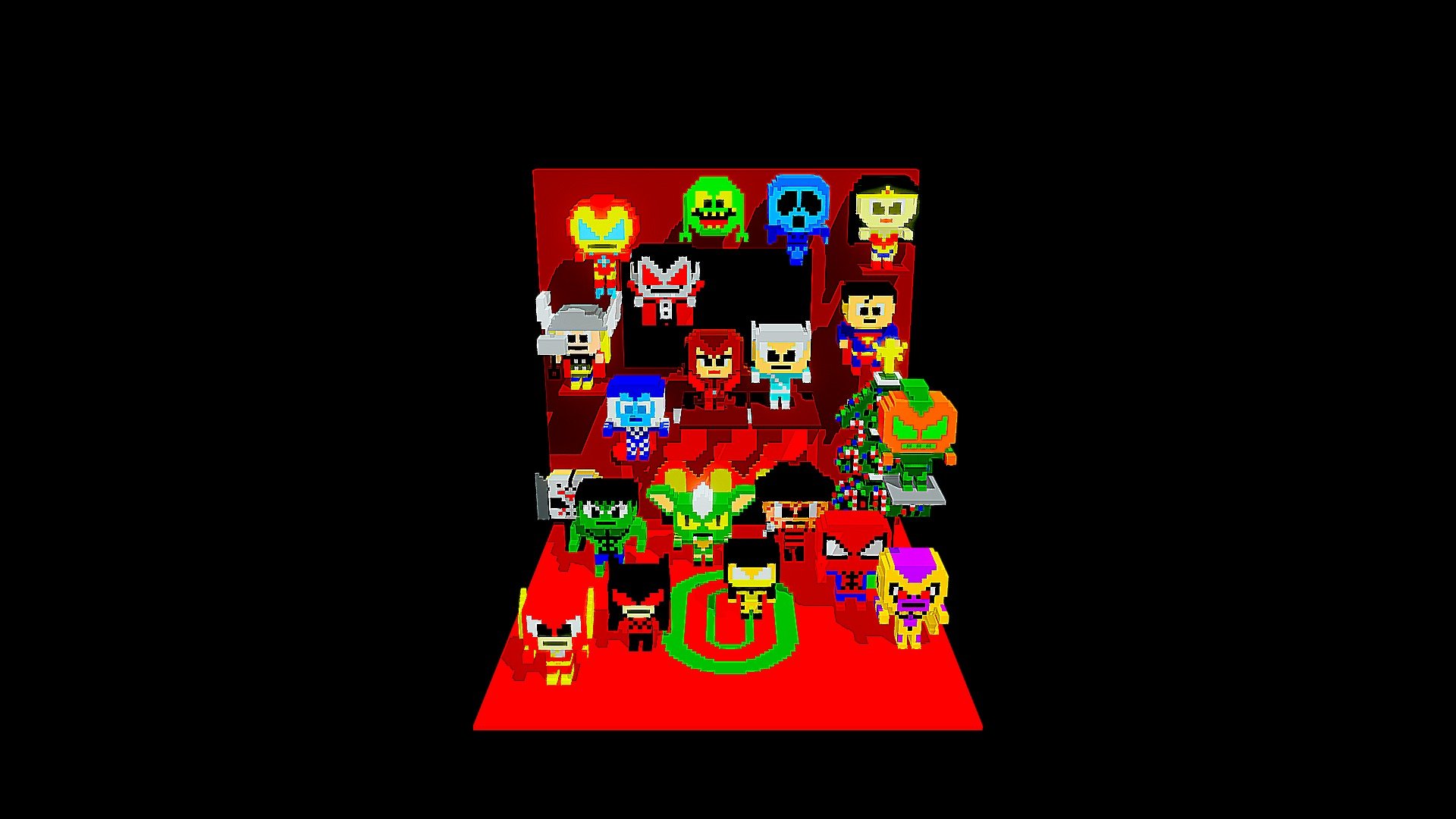 Chirstmas Fireplace(Characters) - Download Free 3D model by ...
