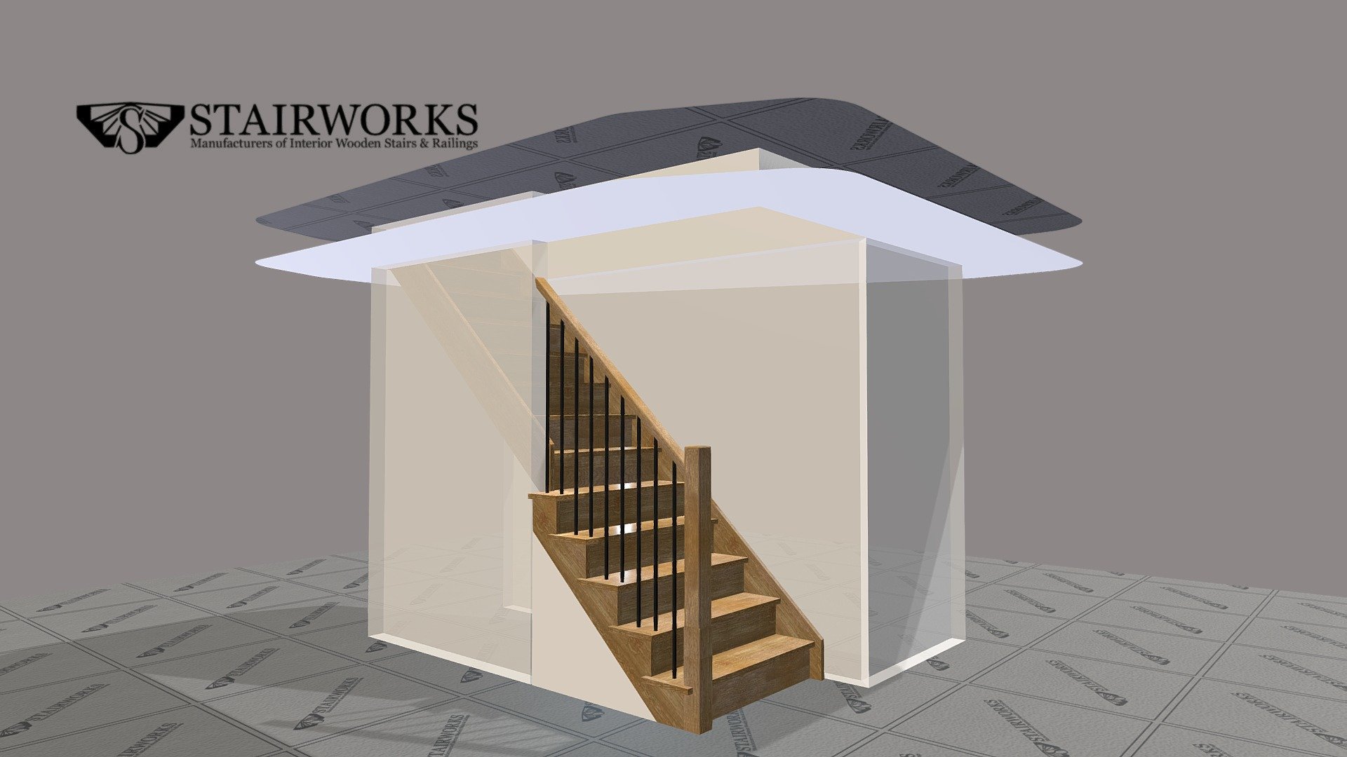 JOSHUA_HALL_STAIR & RAILING DESIGN_RENDER - 3D model by STW (@scottu ...