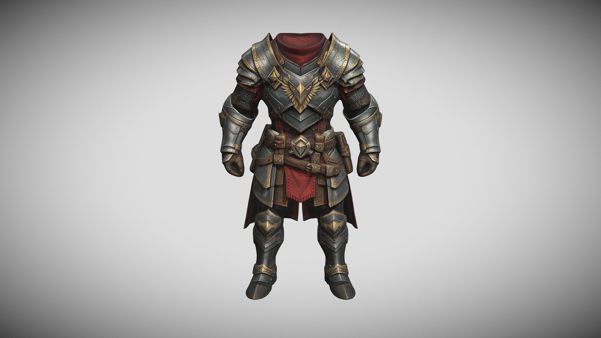 knight Armor Gold Edition By Nino CGI - 3D model by NinoStudios ...