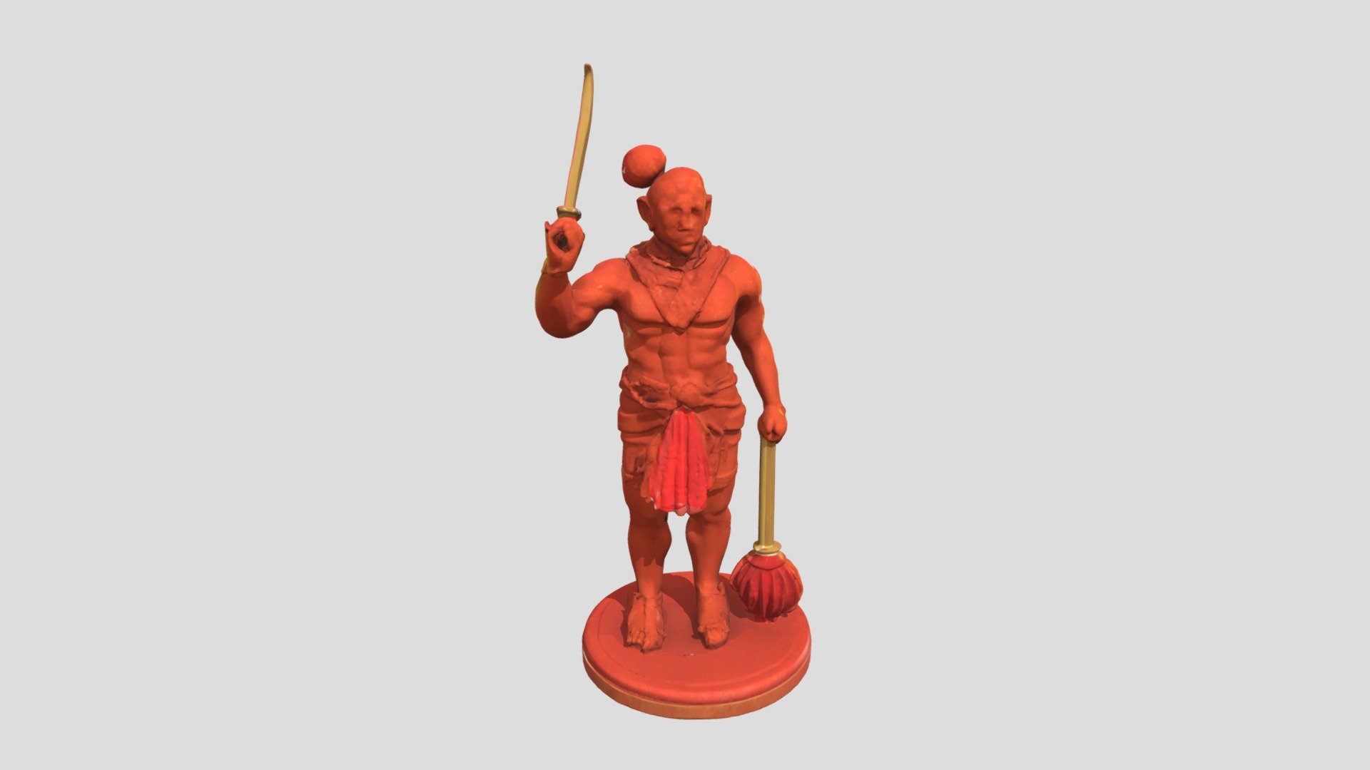 Ayyanar Muni God 3D Model Guardian Deity Statue - Download Free 3D ...