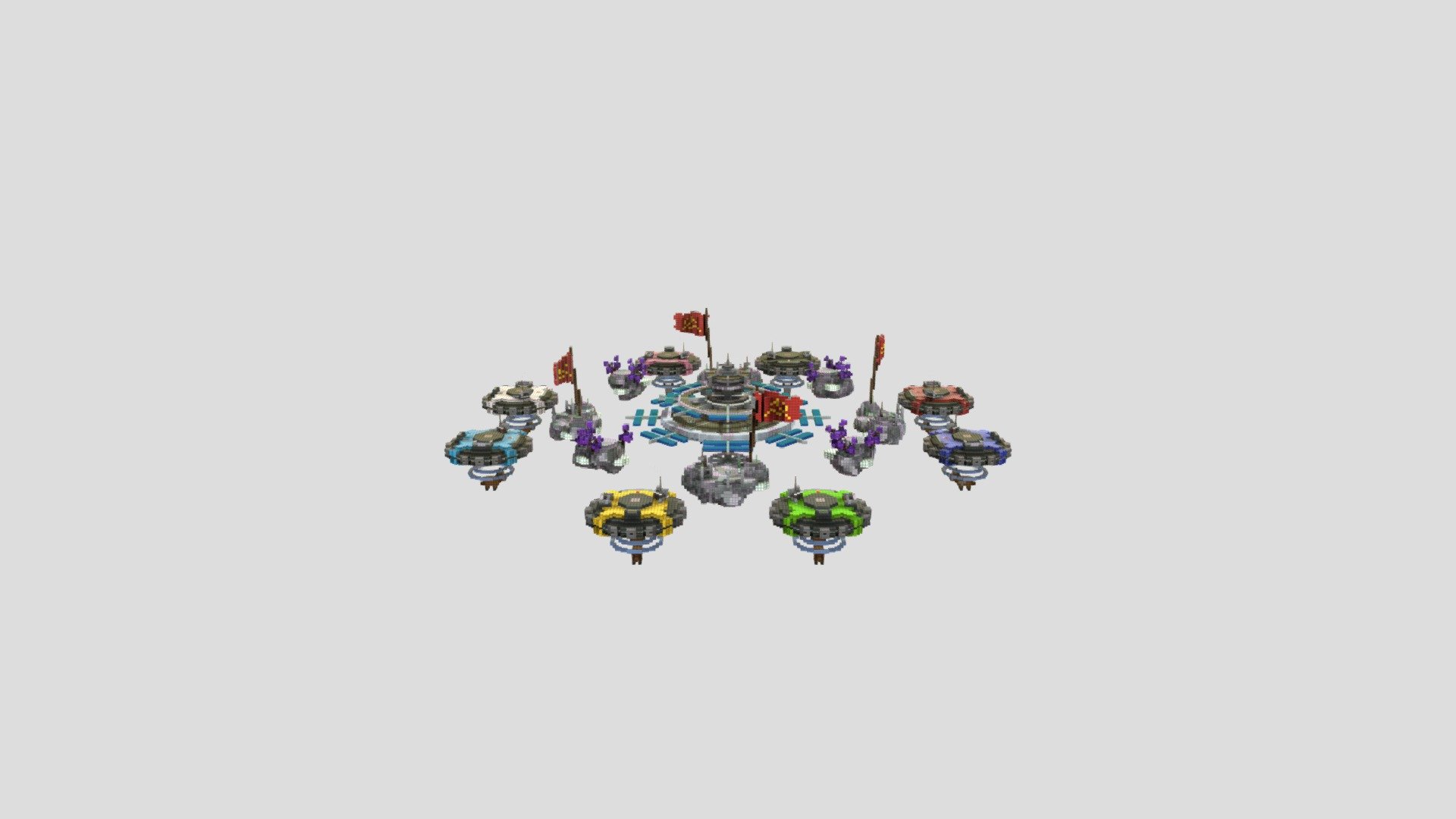 PixelMine | 4 Bedwars Maps Bundle 3 - 3D model by Pixel Mine (@pixelminestudio) [756d442 ...