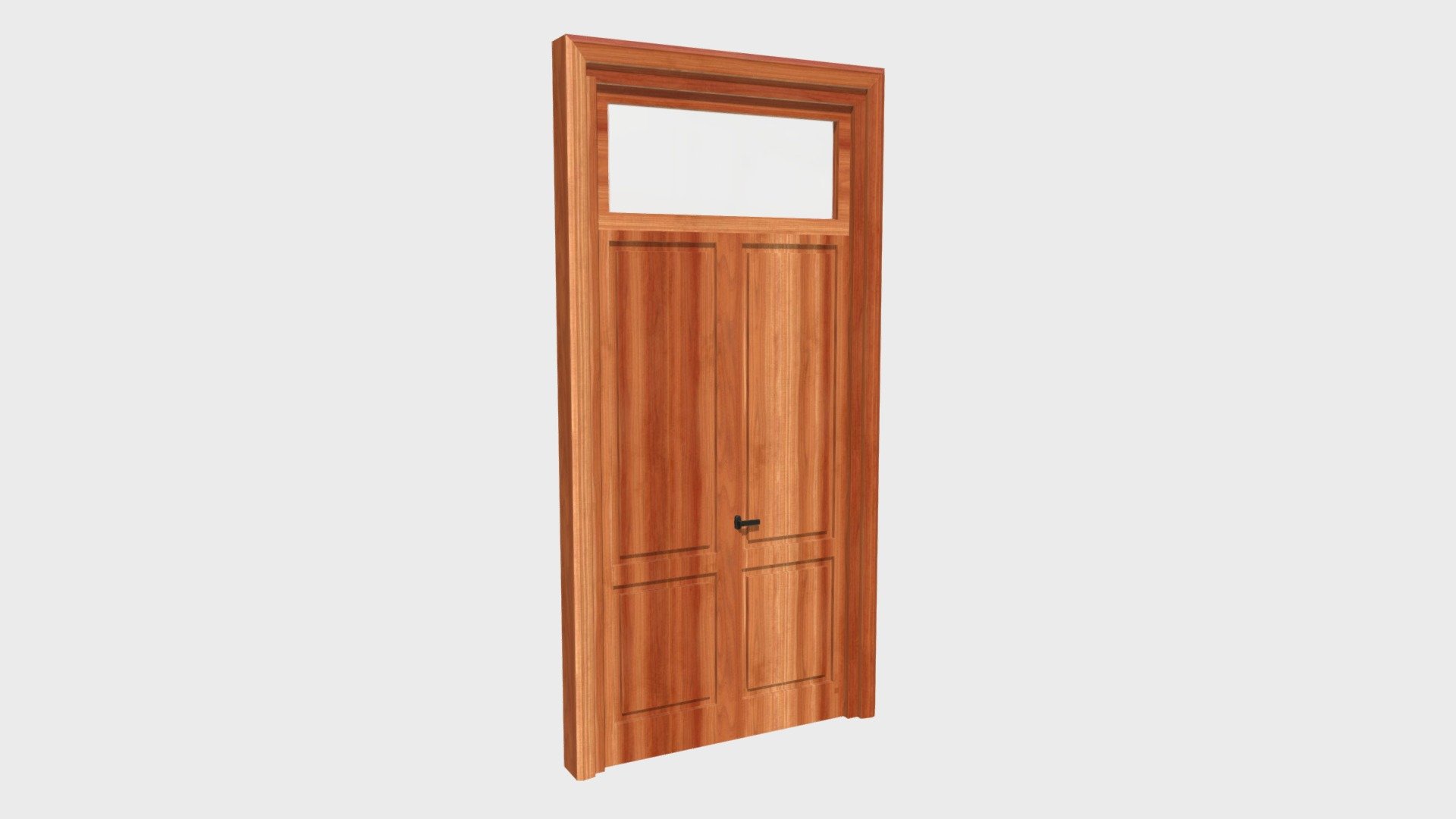 Wooden door with transom window - Buy Royalty Free 3D model by FrancescoMilanese [756d505 ...