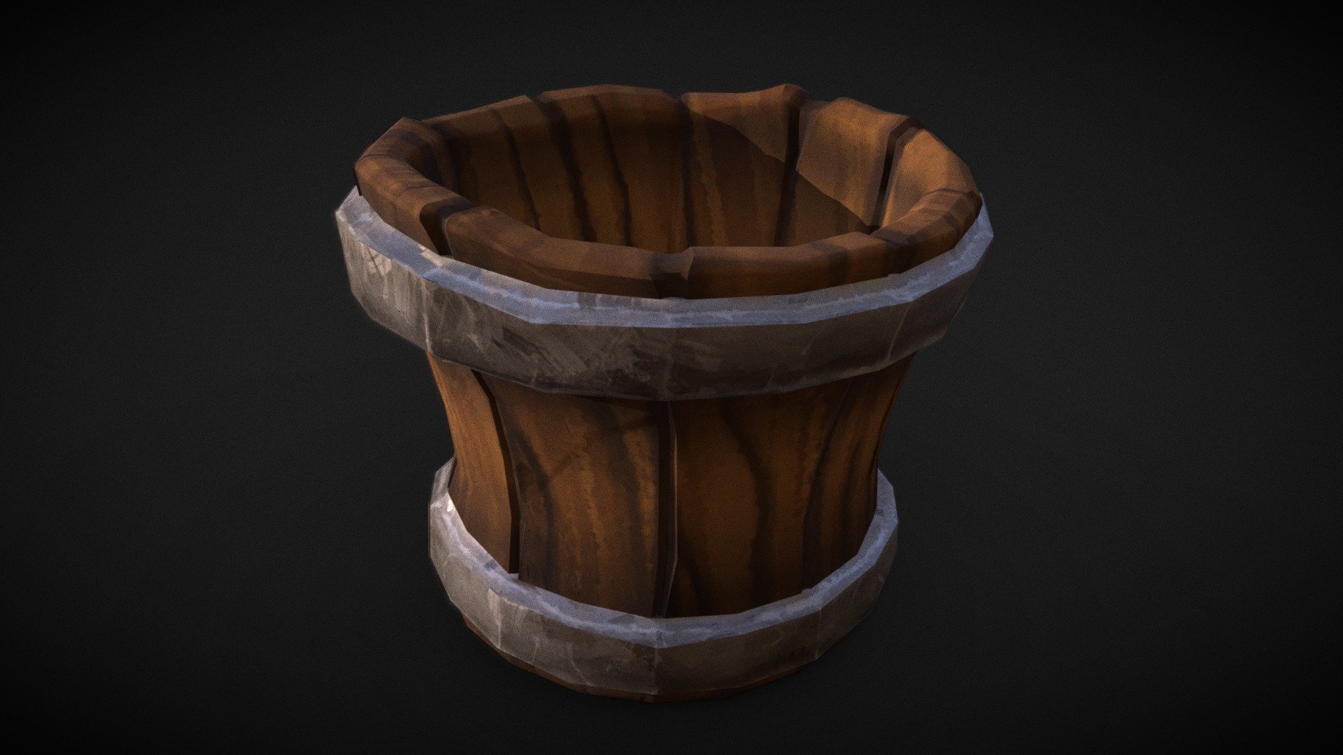 Stylized Wooden Bucket - 3D model by Michael Neil Gow (@MichaelNeilGow ...