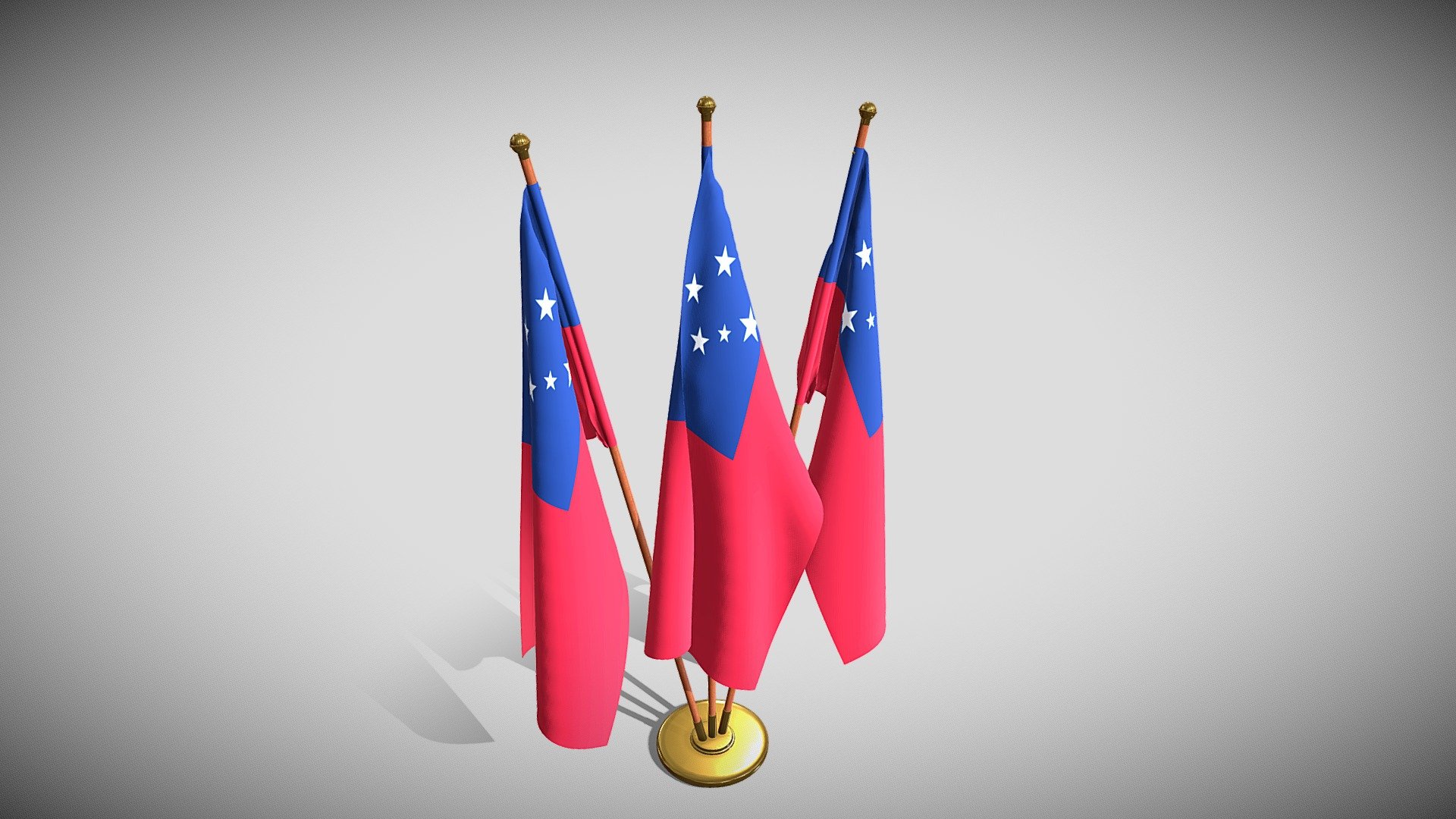 Samoa Flag Pack - Buy Royalty Free 3D model by dragosburian [756f020 ...