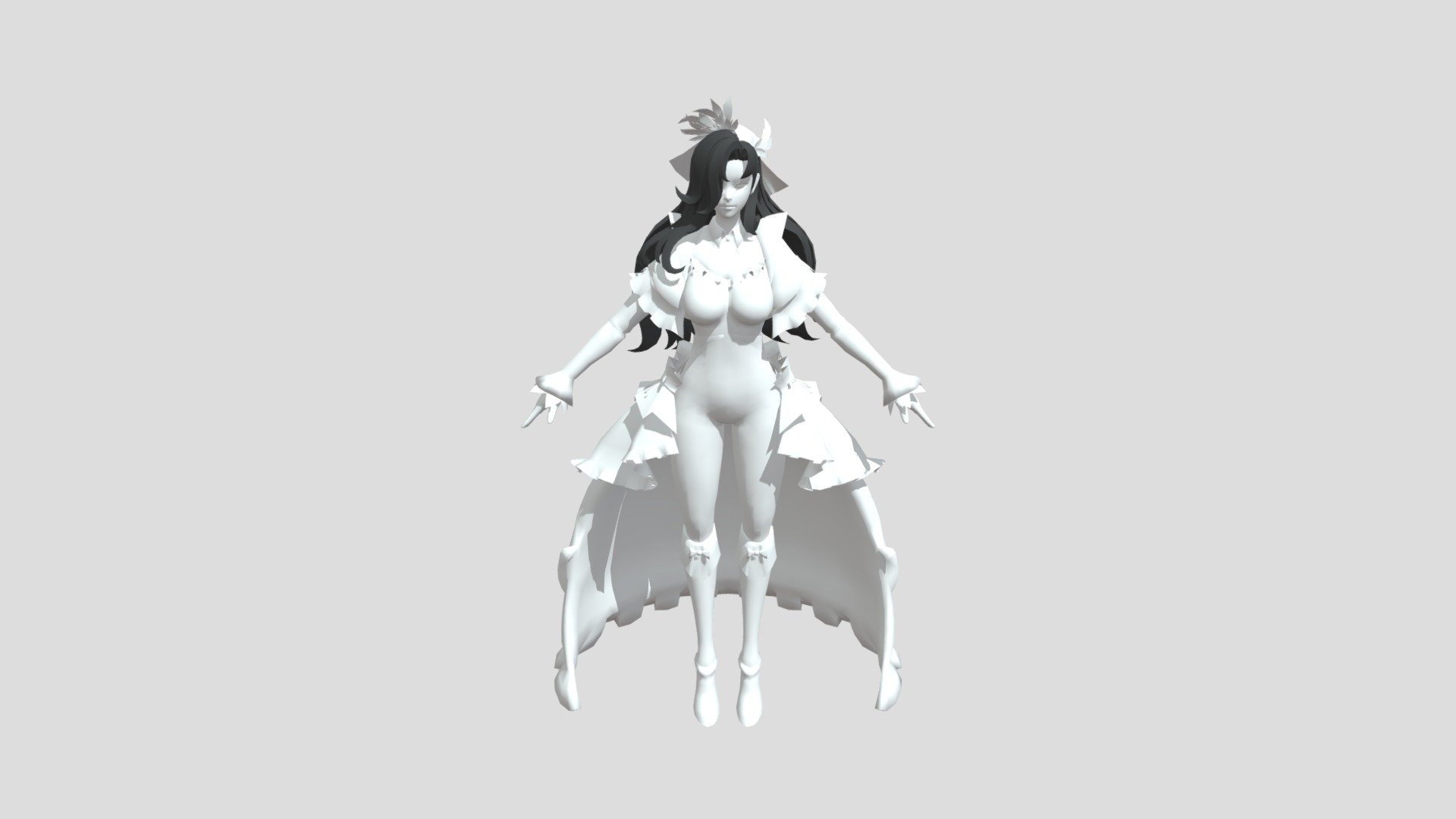 girl model without texture. модель девушки - Download Free 3D model by dima.makhotin06 [7572c46 ...