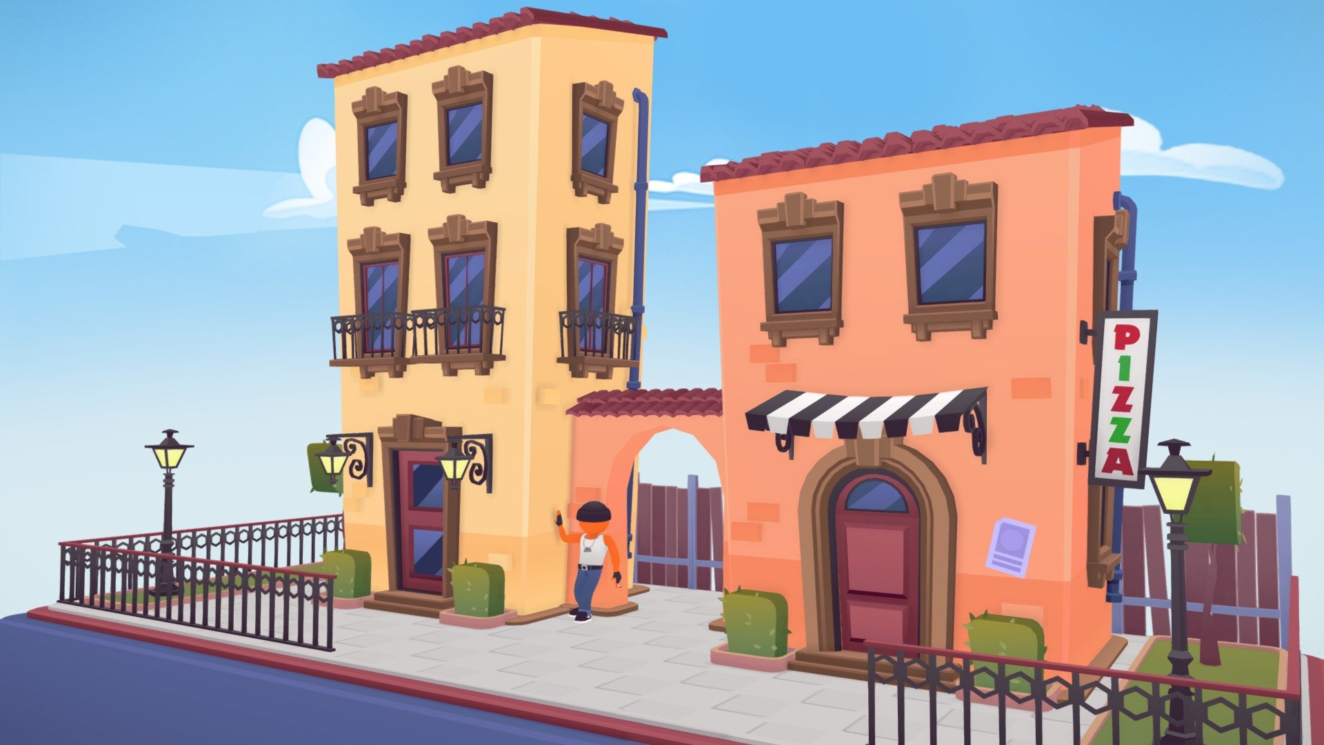 hypercasual stylized italian environment - 3D model by haykel-shaba ...