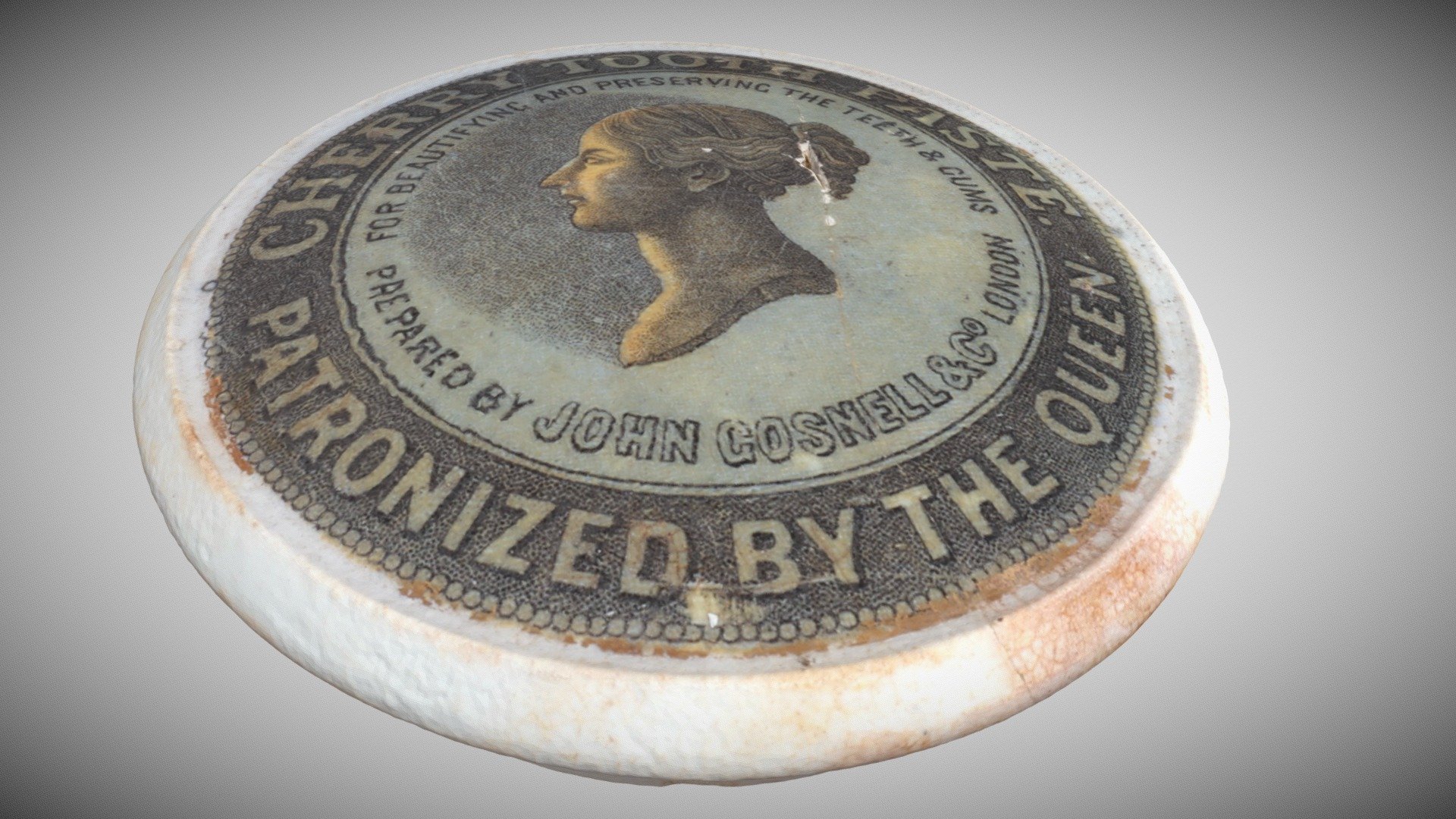 Cherry Tooth Paste Pot Ceramic Lid - 3D model by Museums of History NSW ...