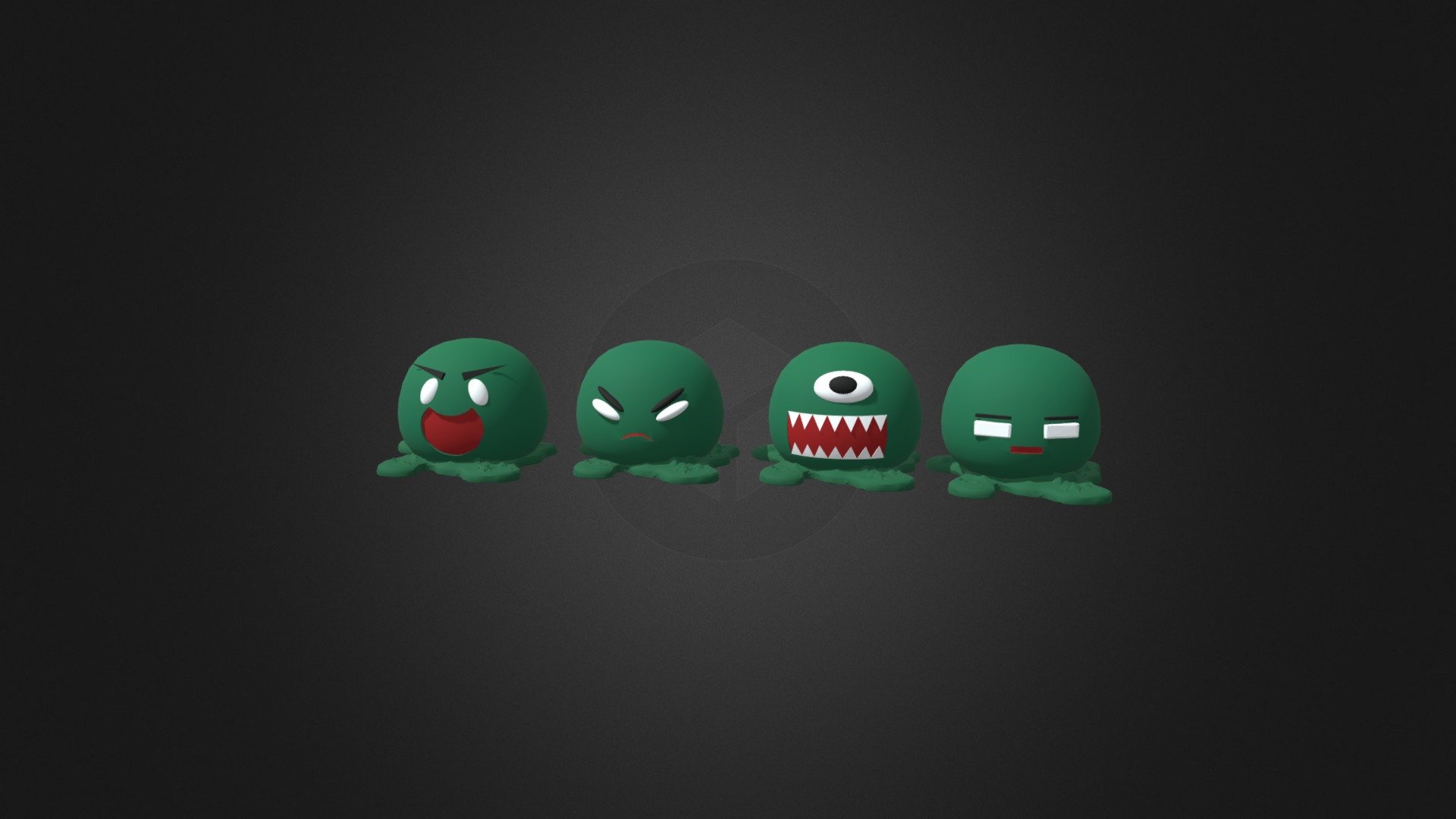 Slimes low-poly - 3D model by usop1616 [757a642] - Sketchfab