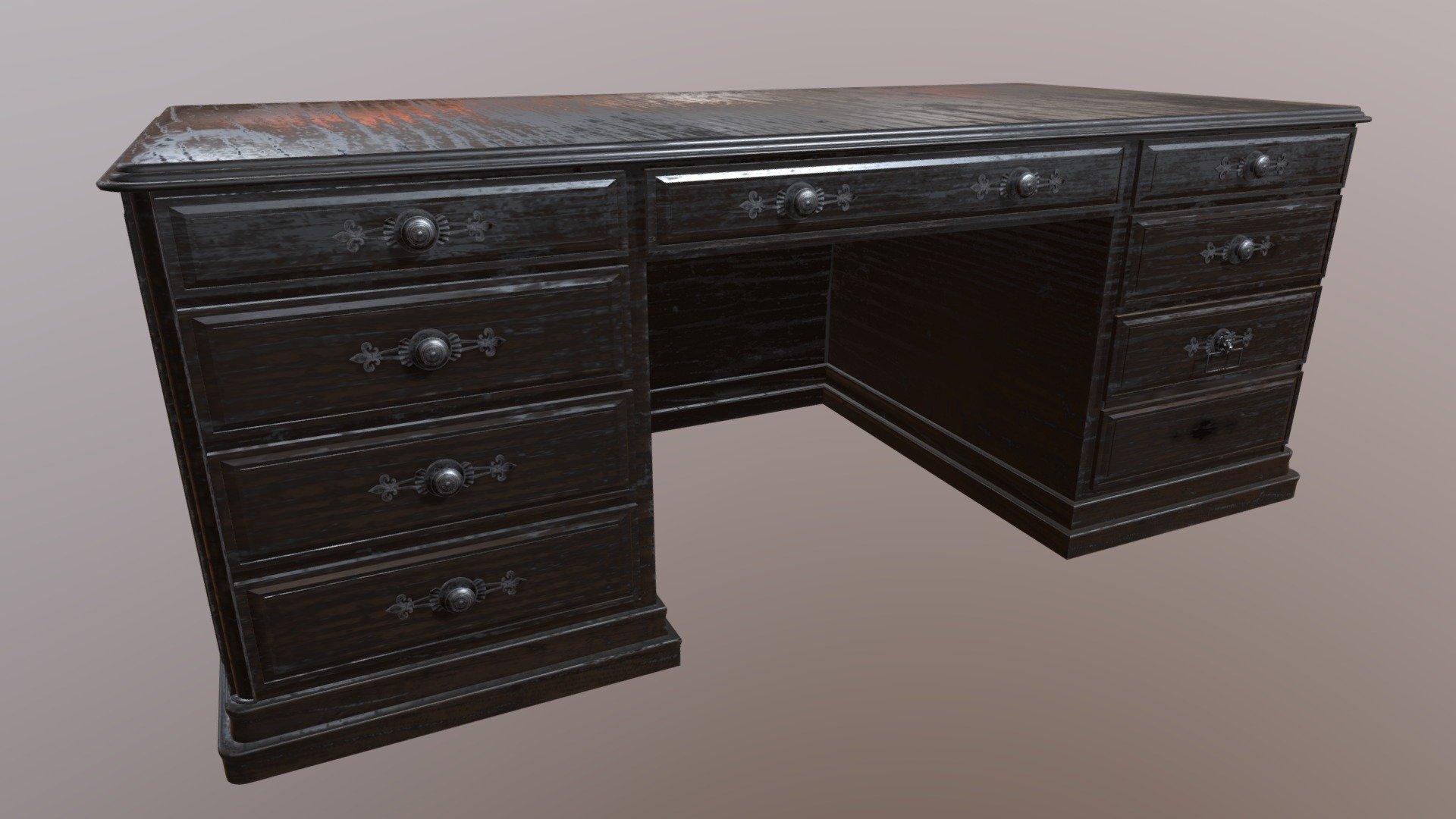 Executive Desk - 3D model by JJ Curtin (@jjcurtin) [757c5d1] - Sketchfab