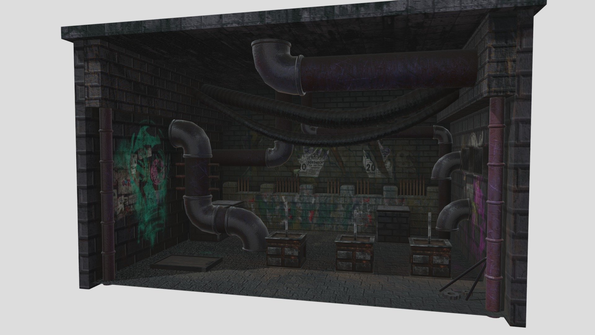Pipe Room - Download Free 3D model by CrystalUranium [75807e3] - Sketchfab