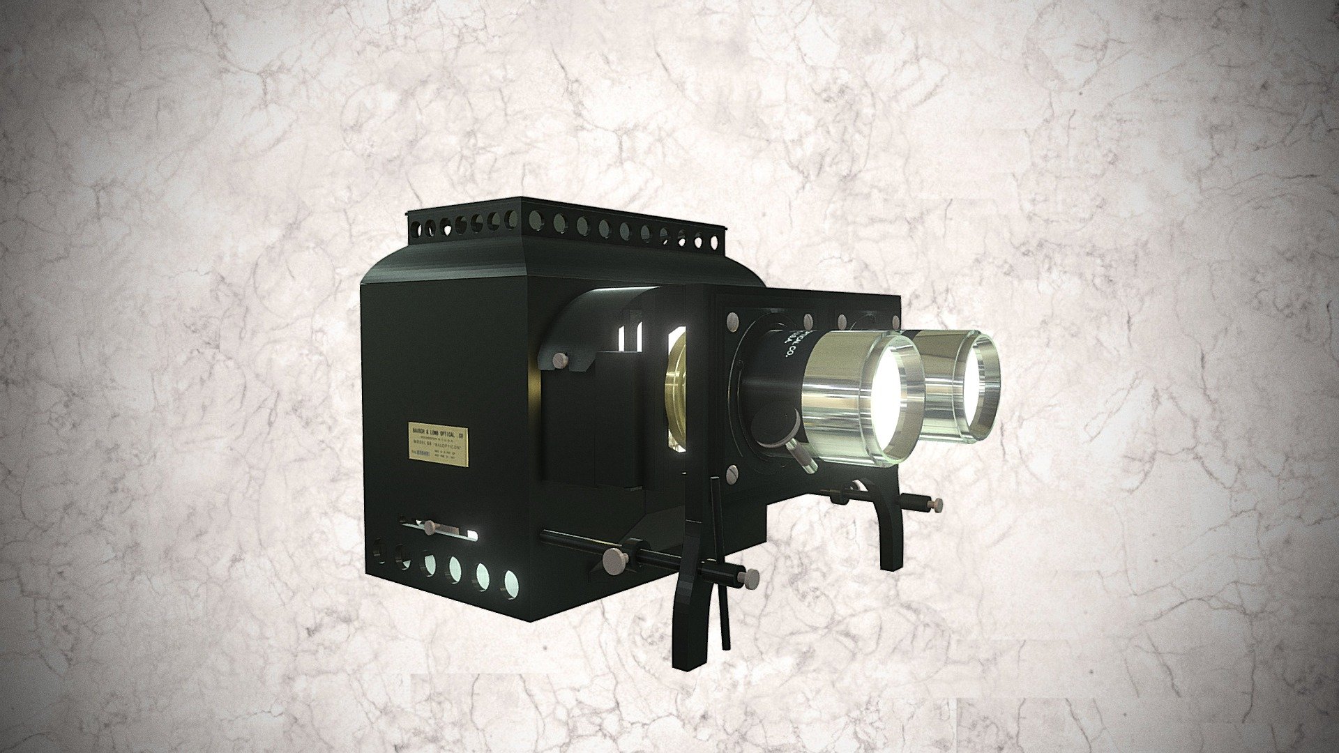 Proyector linterna mágica Balopticon (2) - 3D model by MUVAC ...