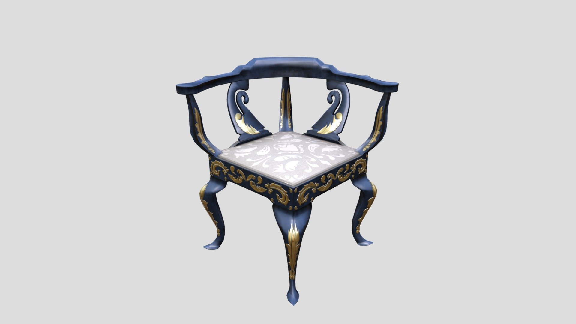 Antique Corner Chair - 3D model by Caia Padilha (@caiapadilla) [75876e3 ...
