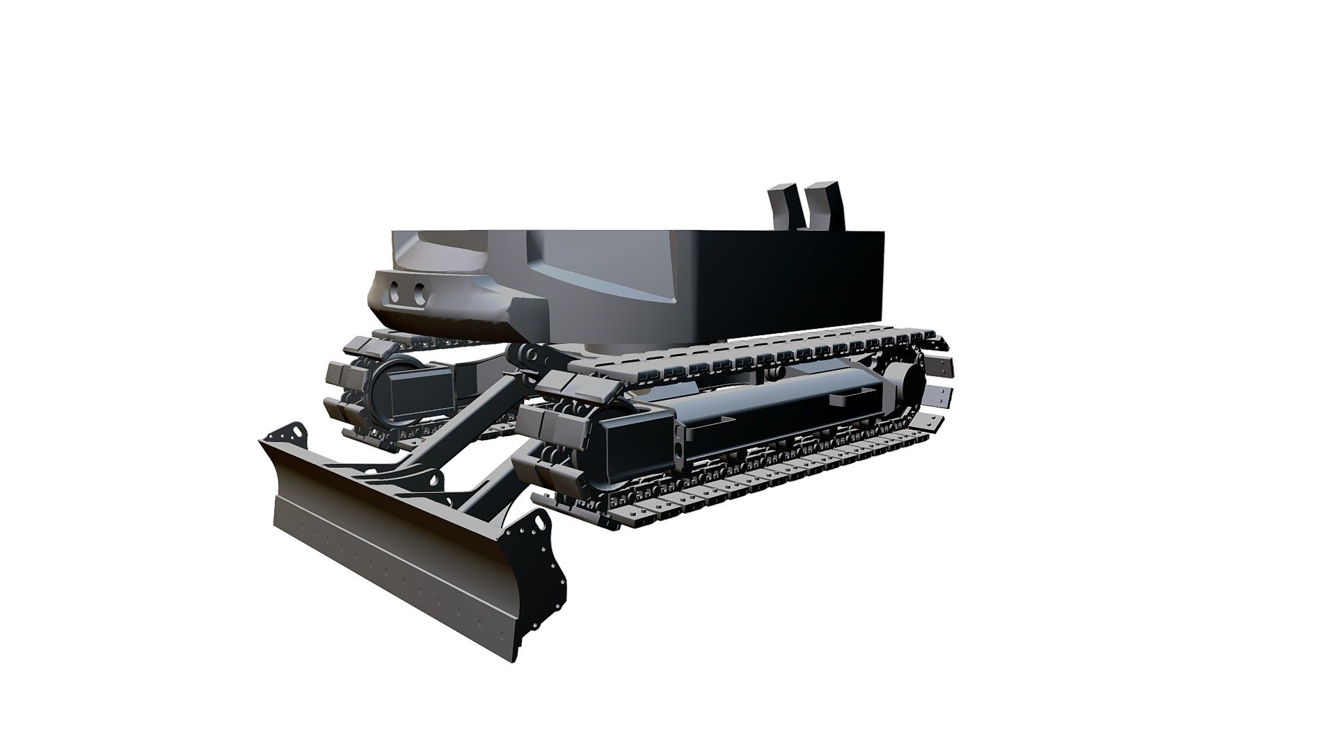 Excavator With Blade Heavy Equipment - 3D model by ALTROUS ...