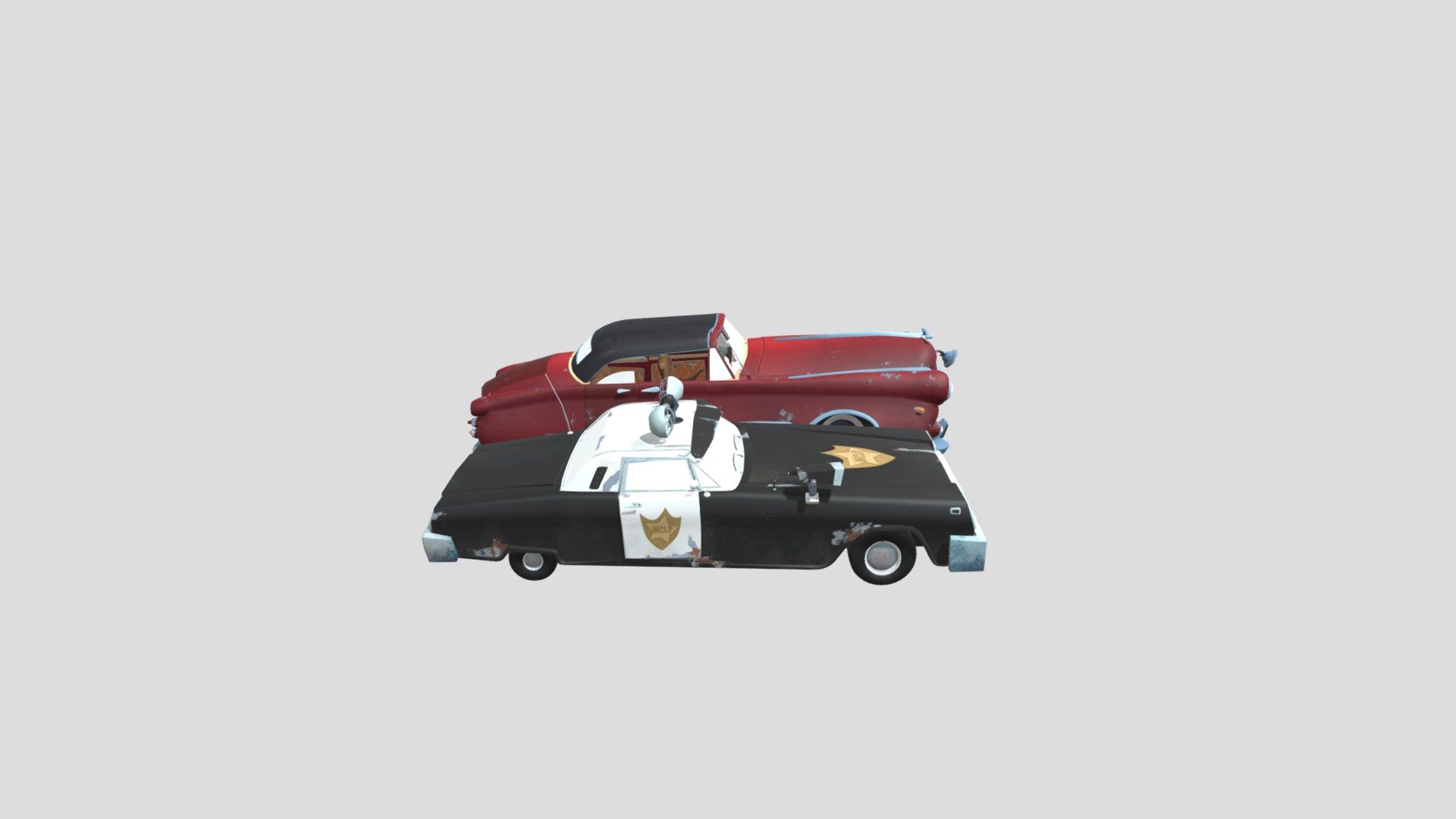 HN2 Police and Neighbor old art rigged car - Download Free 3D model by ...
