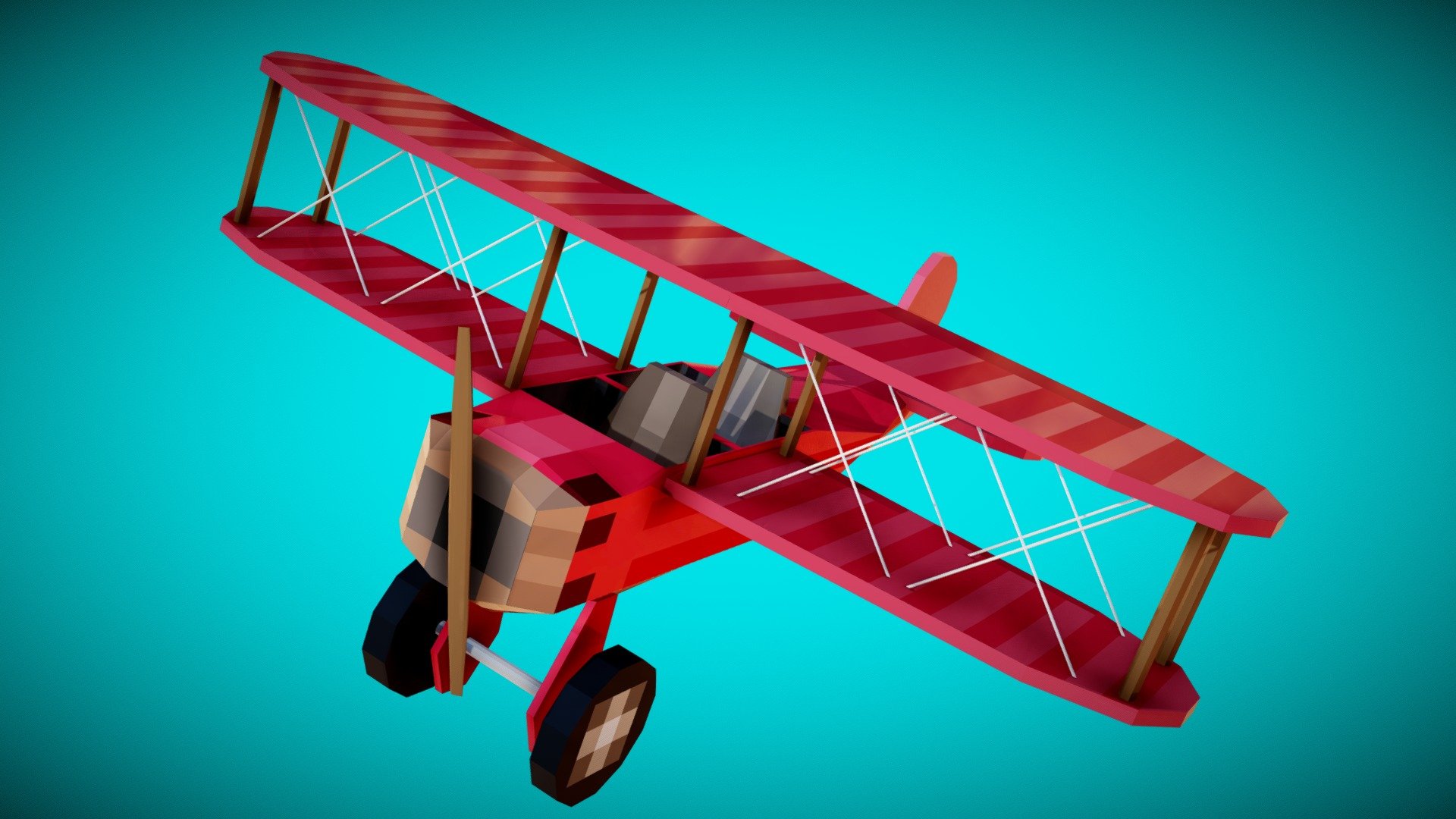 Low poly simple biplane - Download Free 3D model by Artbor [758a756 ...