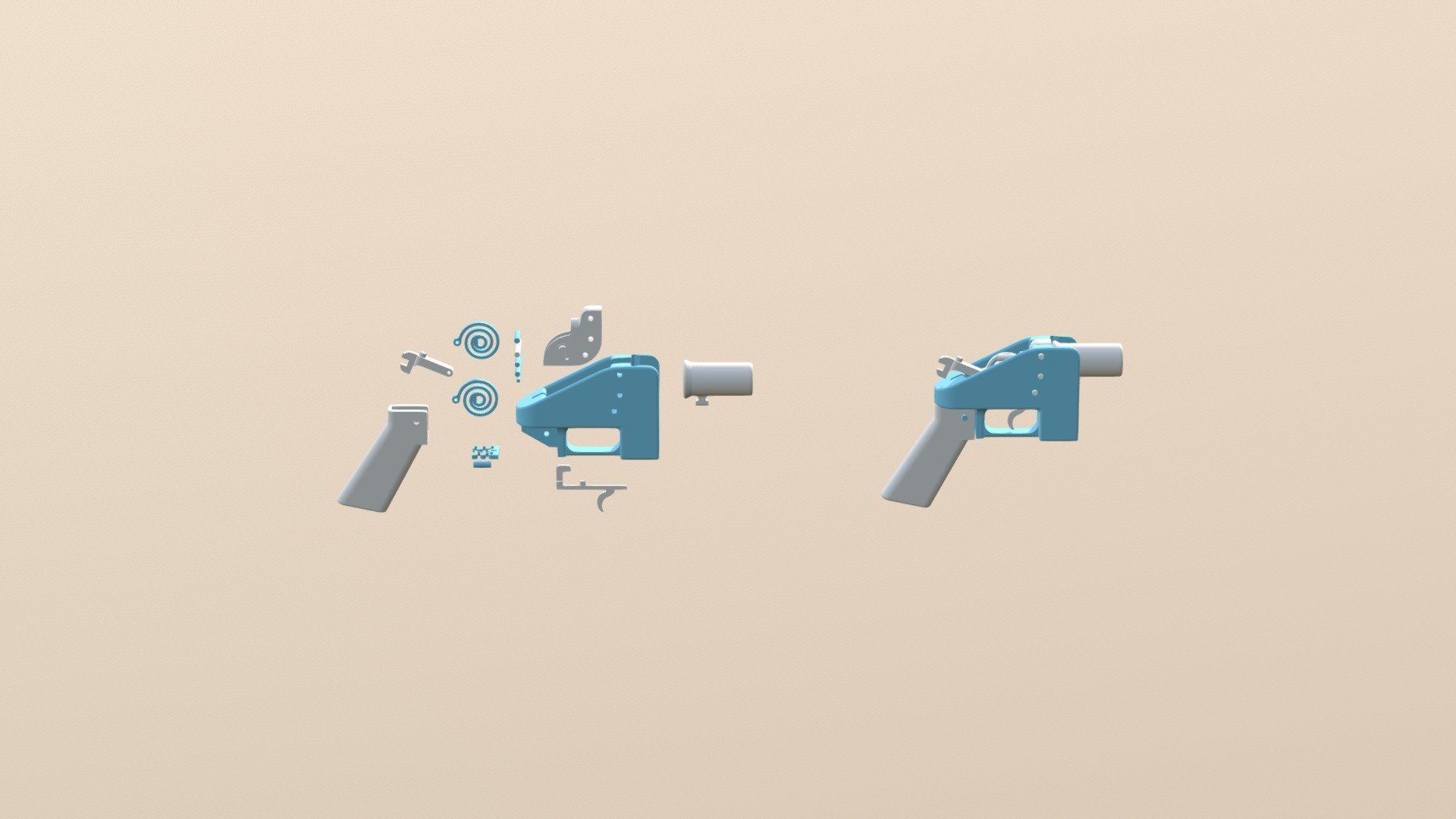 Liberator Gun - Expanded - 3D model by karlduckett [758bf6c] - Sketchfab