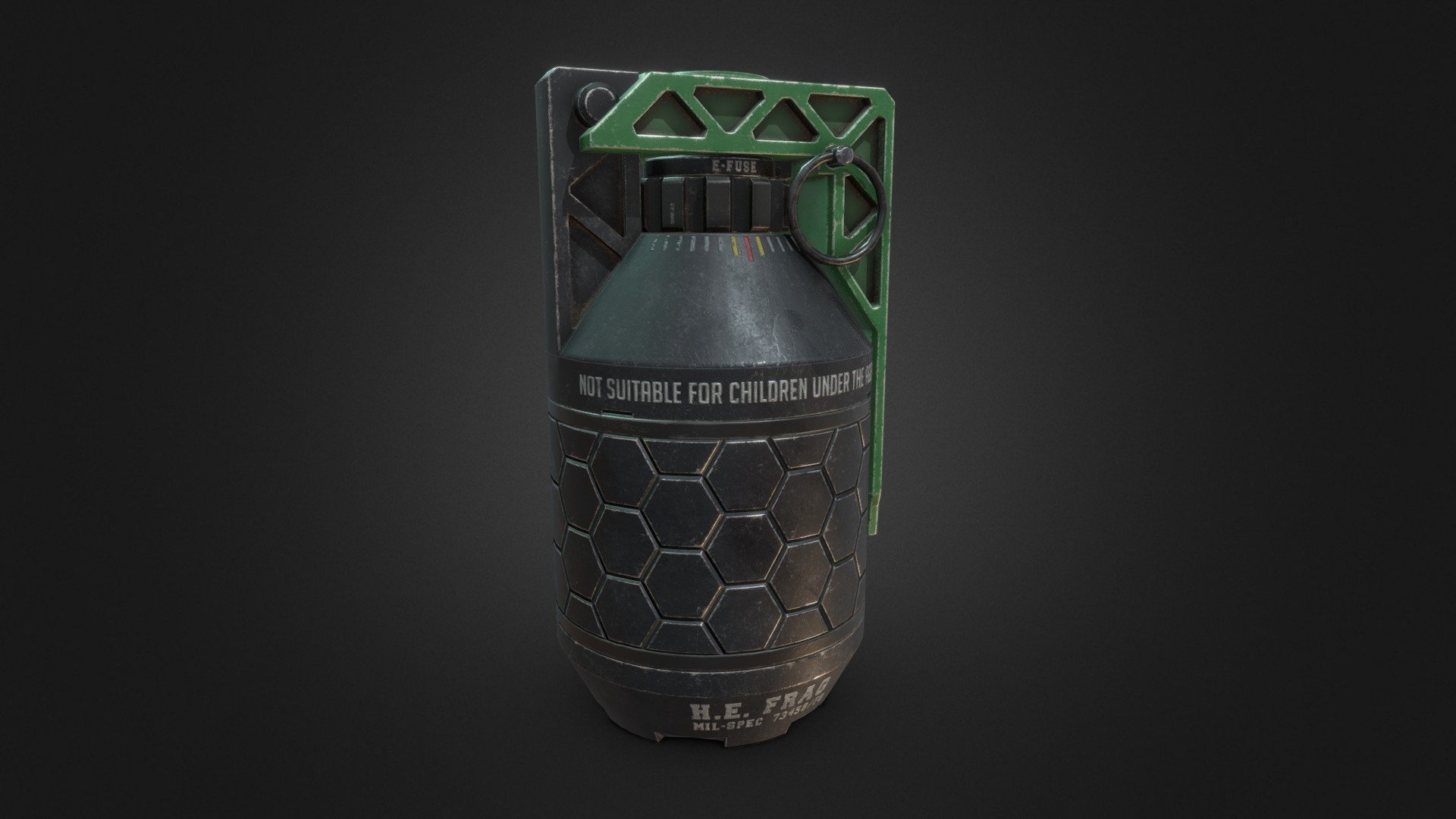 Hex Scifi Grenade - 3D model by Typhen [758ce94] - Sketchfab