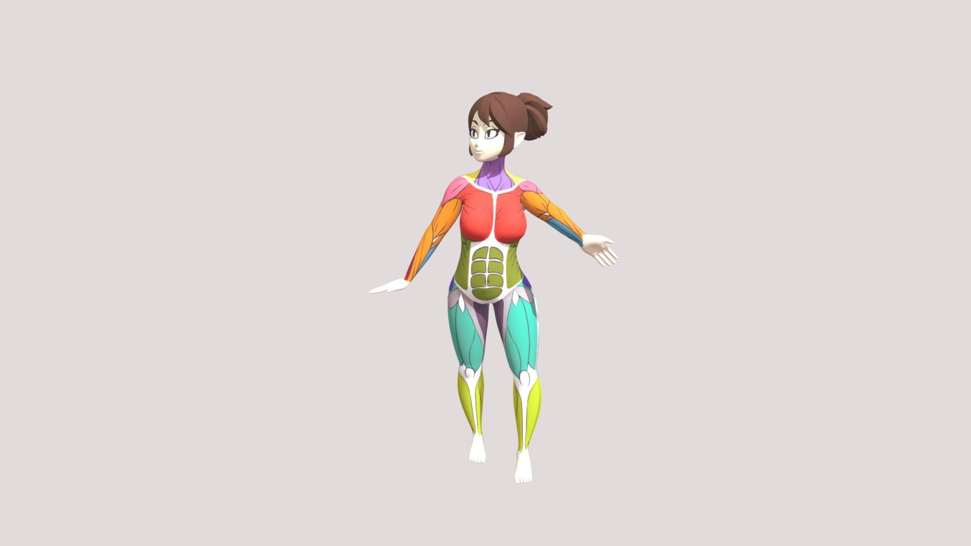 Muscles Girl - Download Free 3D model by scopacasa [7591bb8] - Sketchfab