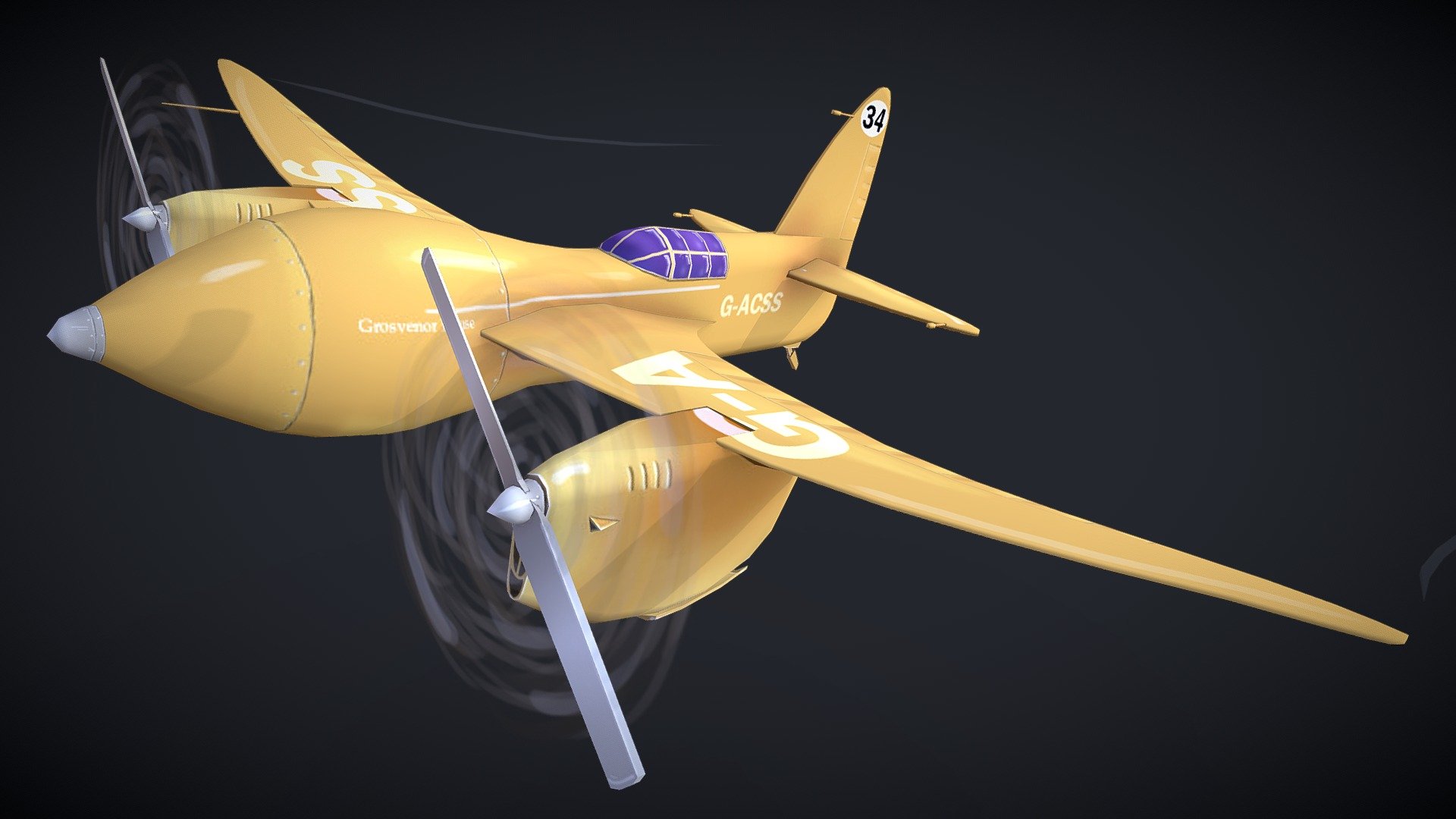 Game Art 1 - Airplane - Download Free 3D model by Dante Deketele ...