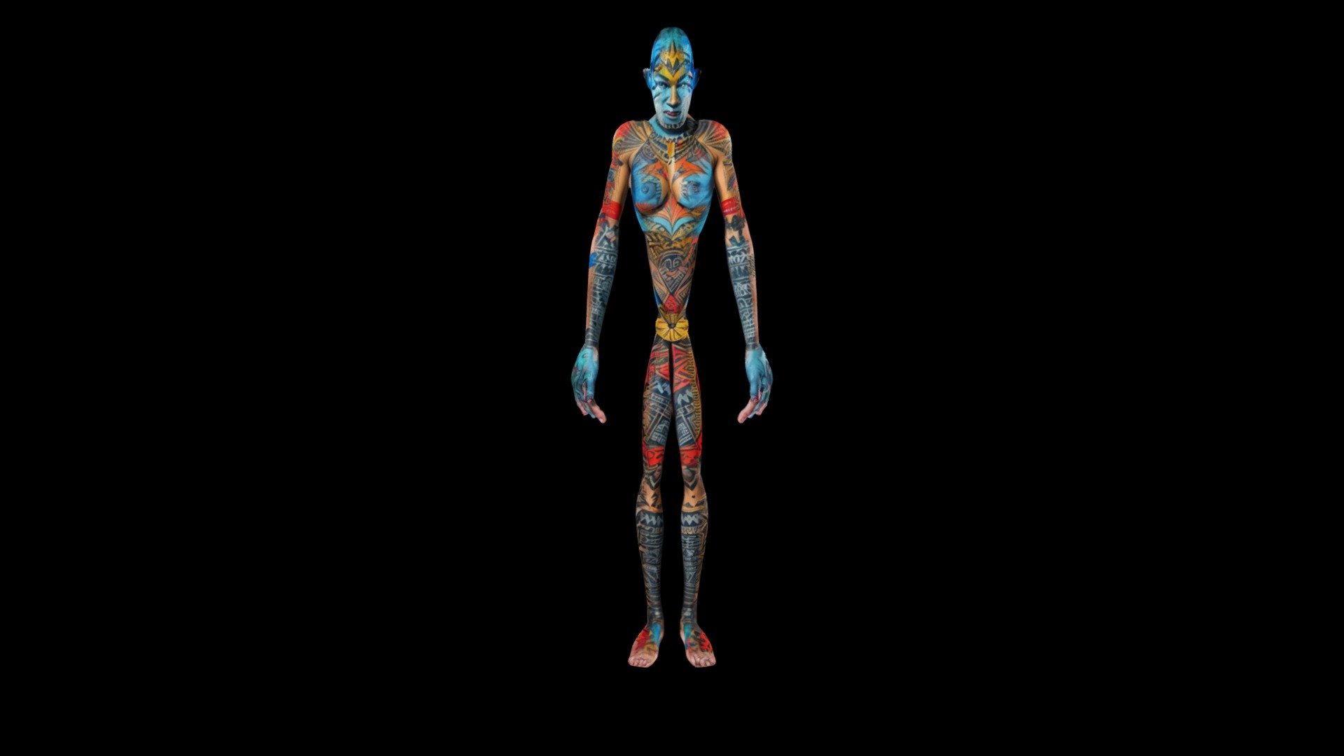 Meshy body painting Samuel Hill - Download Free 3D model by klrxyz ...