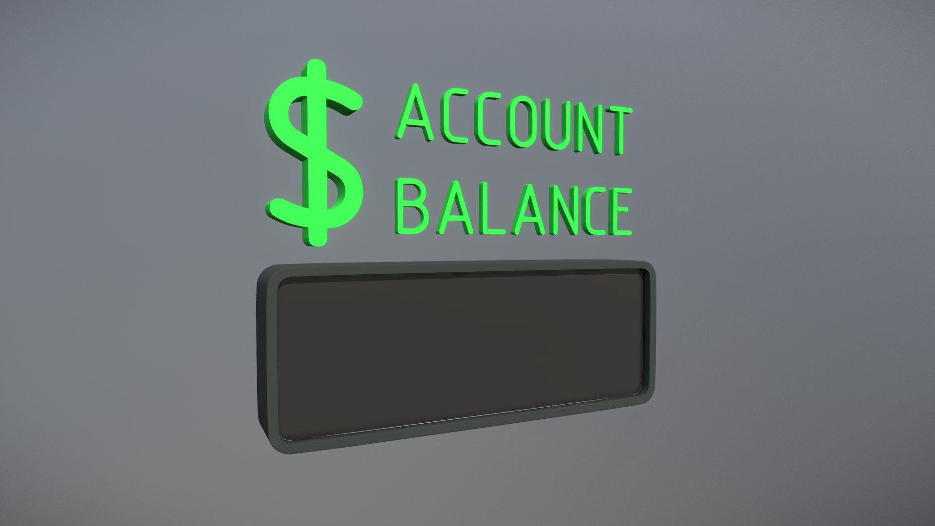 Account Balance Sign - 3D model by Wojakson [7599aa7] - Sketchfab